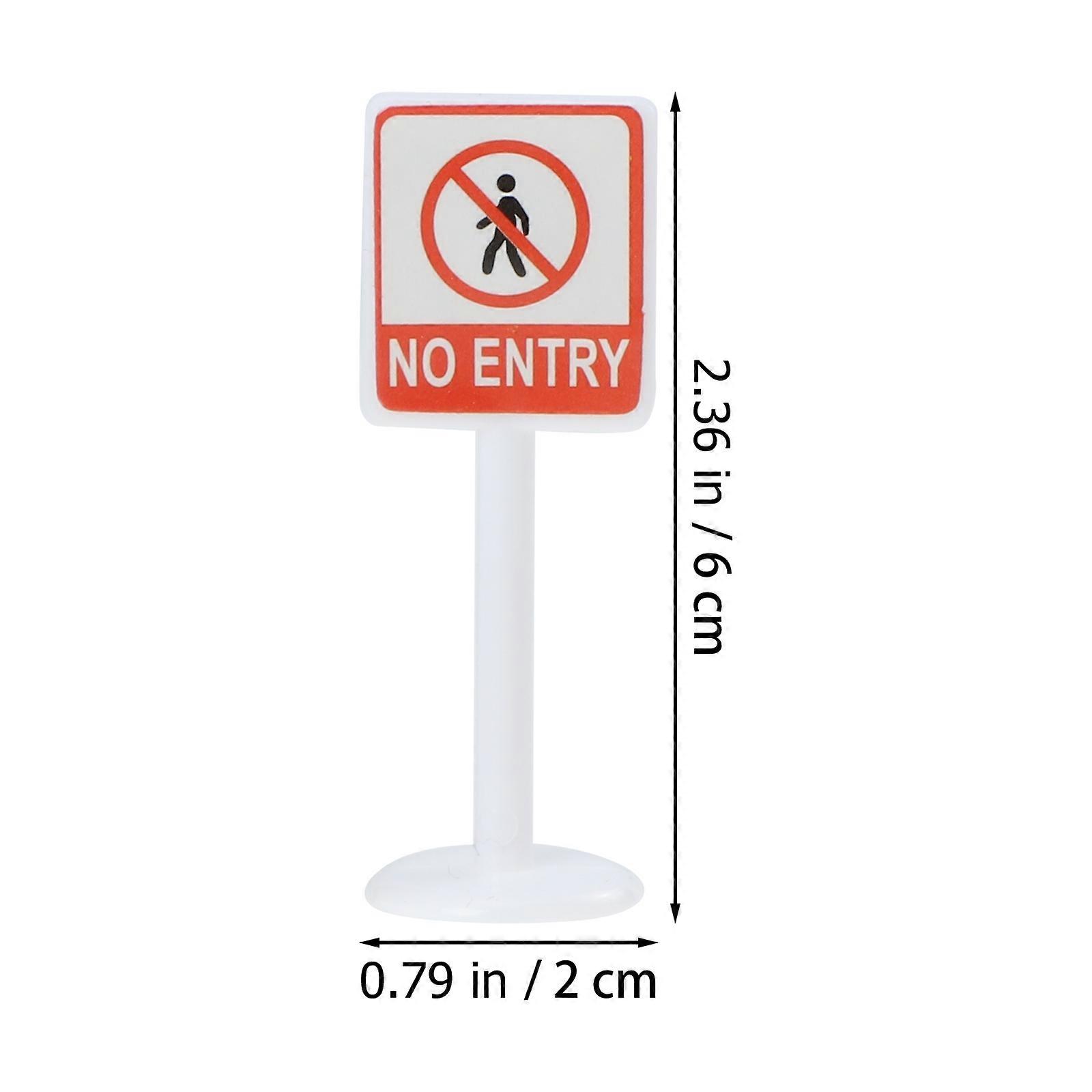2 Set Traffic Signs Model Mini Road Signs Traffic Light Toy Play ...