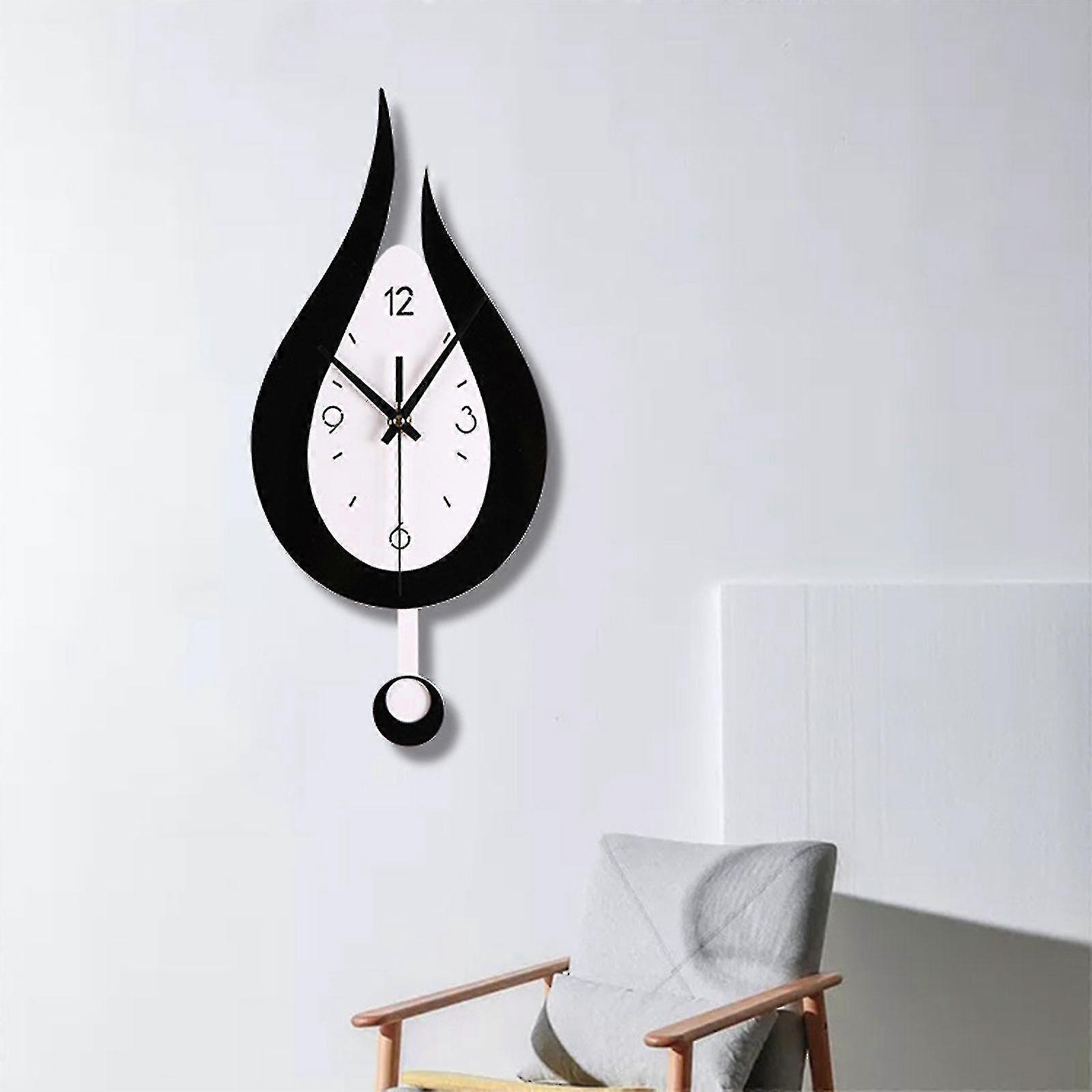 Modern Water Dropping Design Wall Clock Creative Acyrlic Pendulum Clock ...