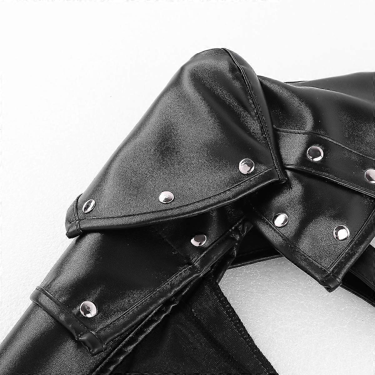 Gothic Steampunk Pu Shoulder Armors Arm Strap Set Adjustable Sheath ...