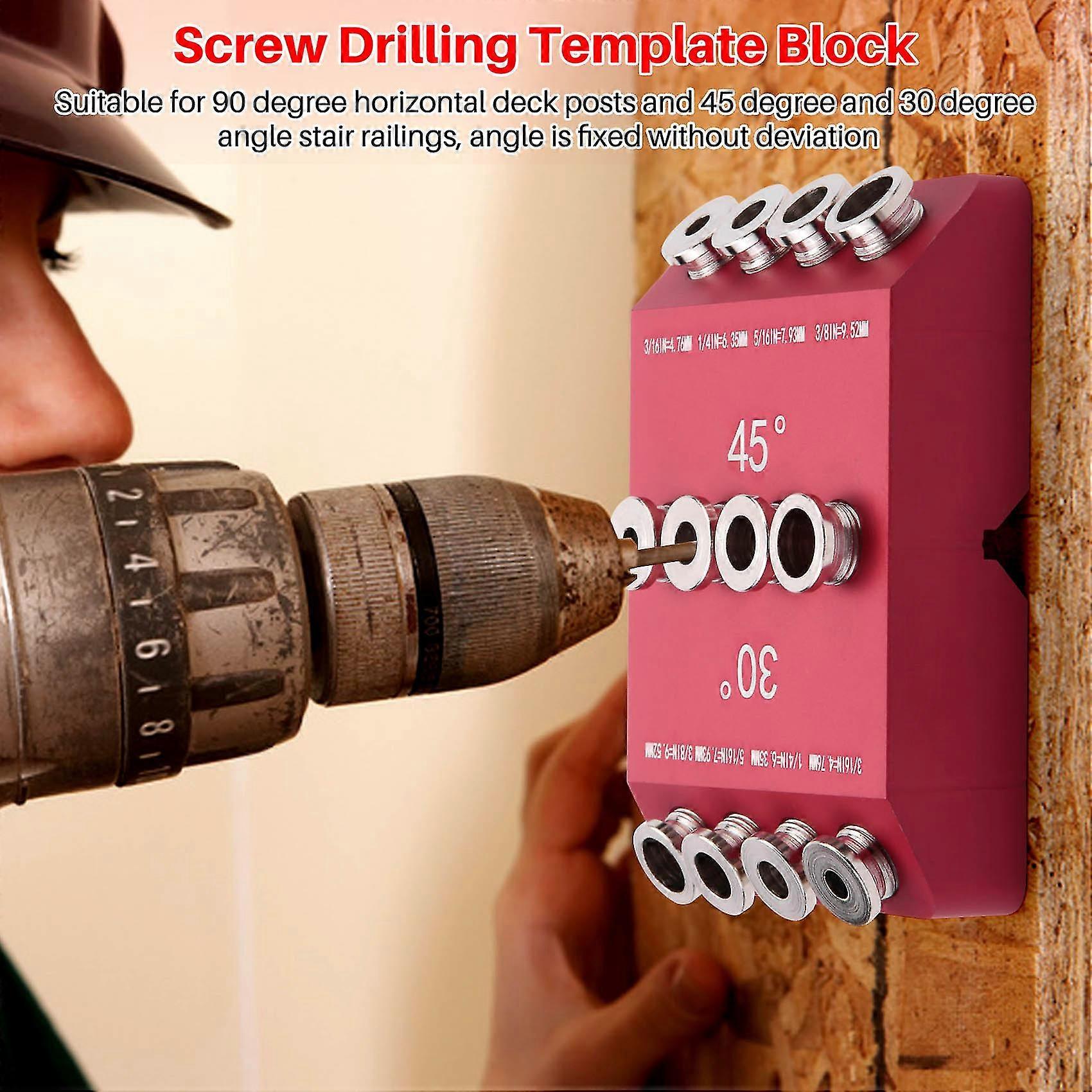 For 30/45/90 Degree Angle Drill Hole Guide Jig for Angled and Straight ...