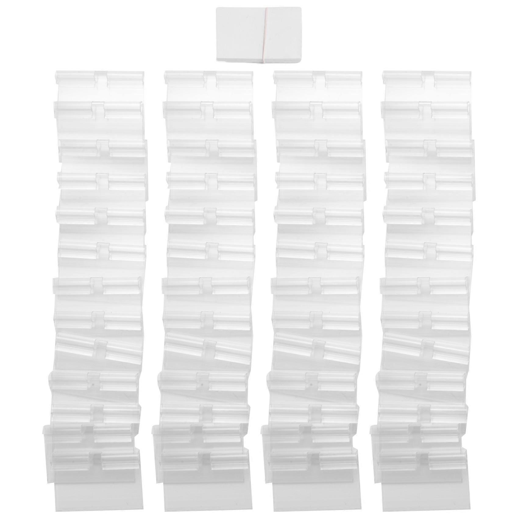 50Pcs Clear Plastic Label Holder Price Tag, Shelf Label Clip Removable ...