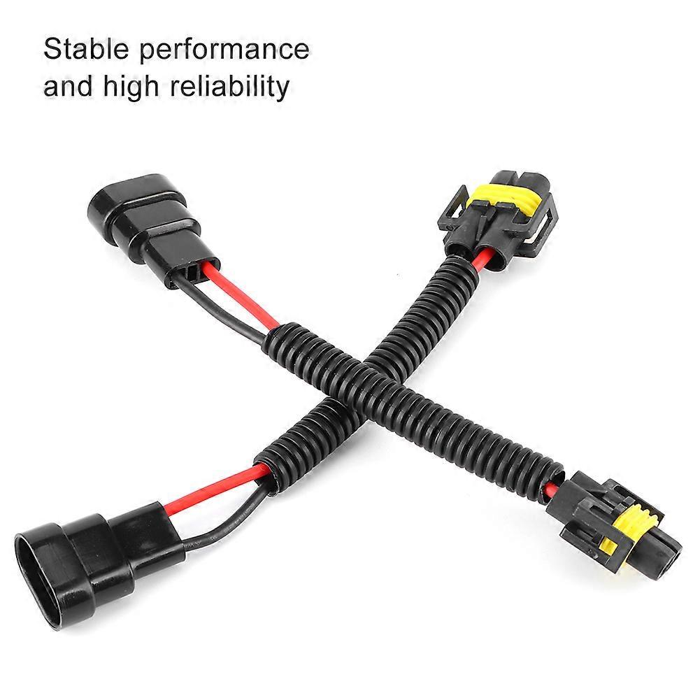 2Pcs 9005/9006 Male to H11 Female Bulbs Adapter Conversion Wire ...