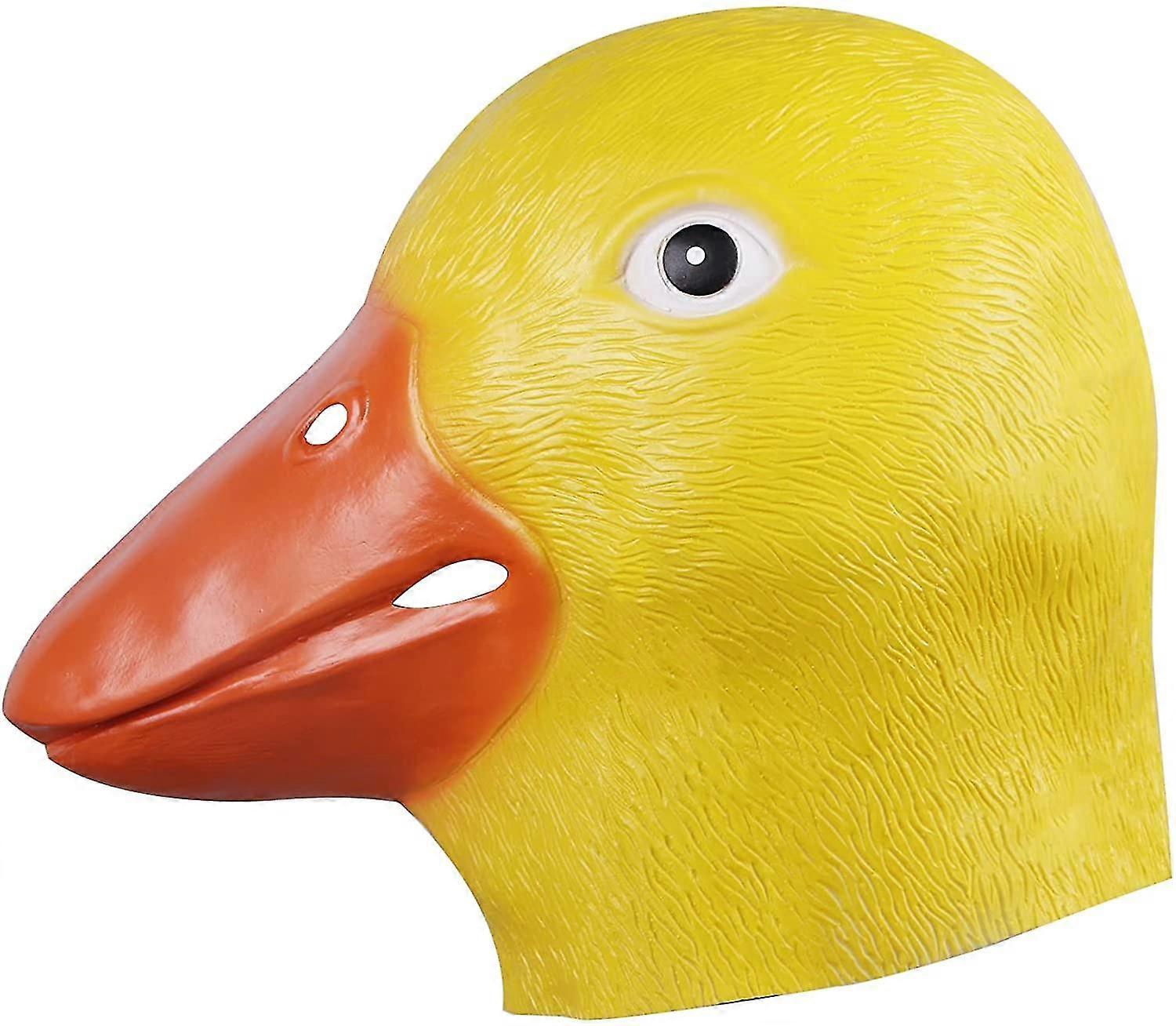 mask, duck head mask, latex animal mask, novelty duck bill costume ...