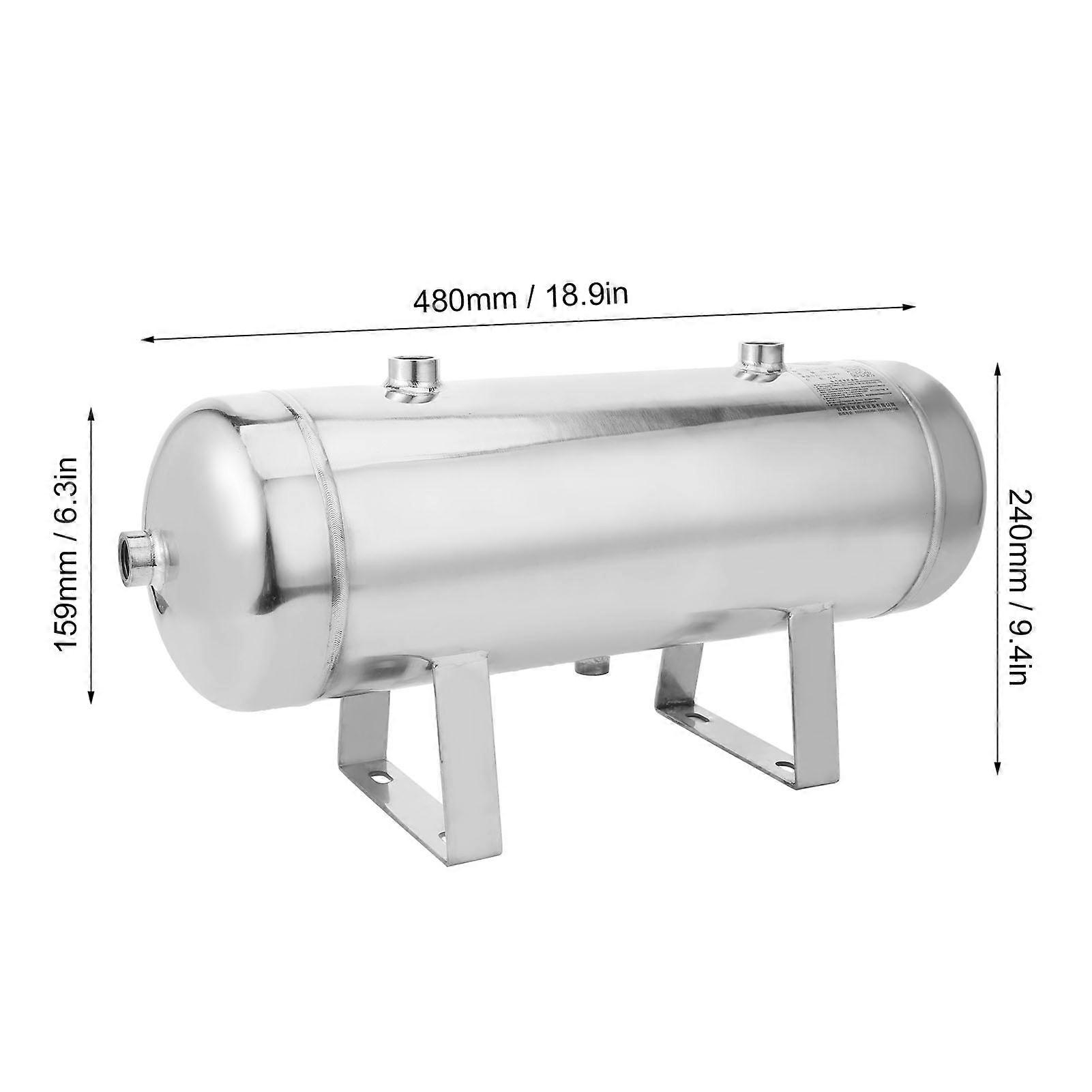 Air Reservoir Tank Mirror Horizontal 5Port High Pressure Stainless ...