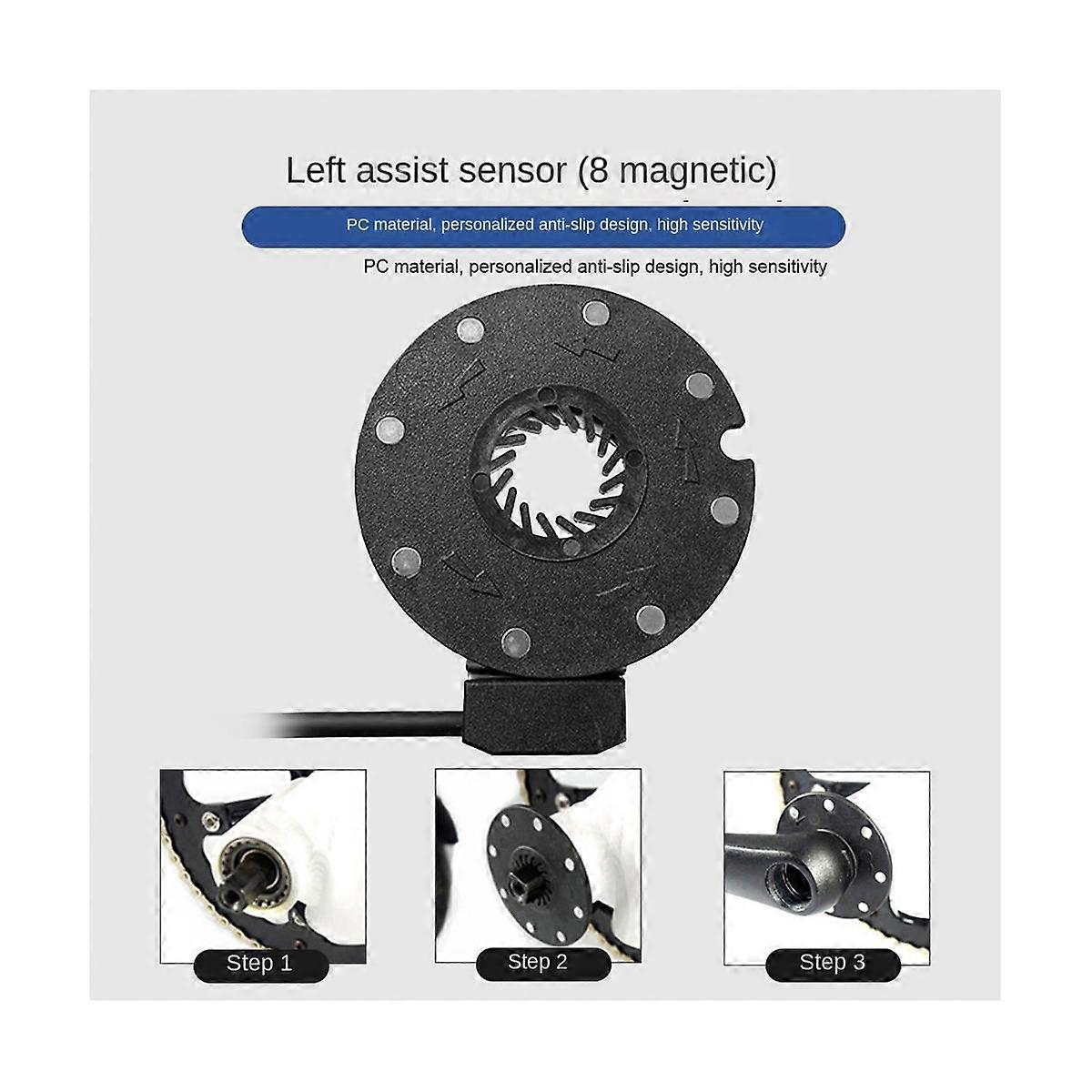 Electric Bike Magnetic Power Sensor 36/48V Pedal Assist Sensor F-8C Magnets Dual Hall Sensors ...