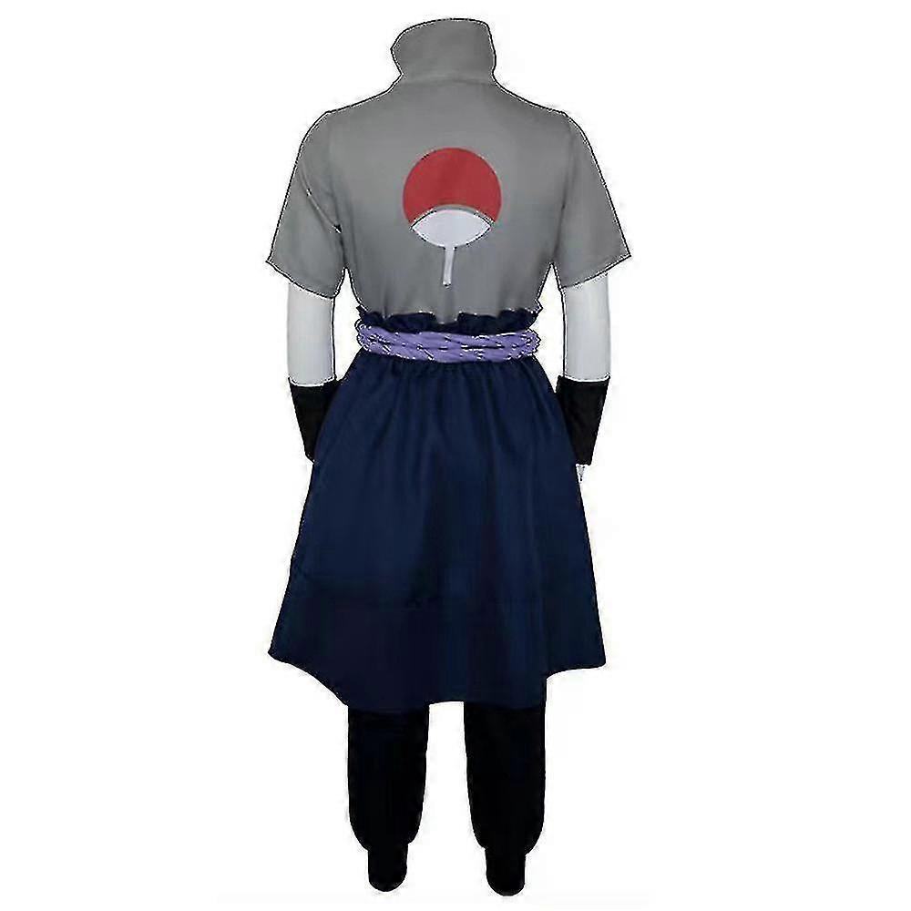 Naruto Shippuuden Uchiha Sasuke Cosplay Costume Anime Outfit Set ...