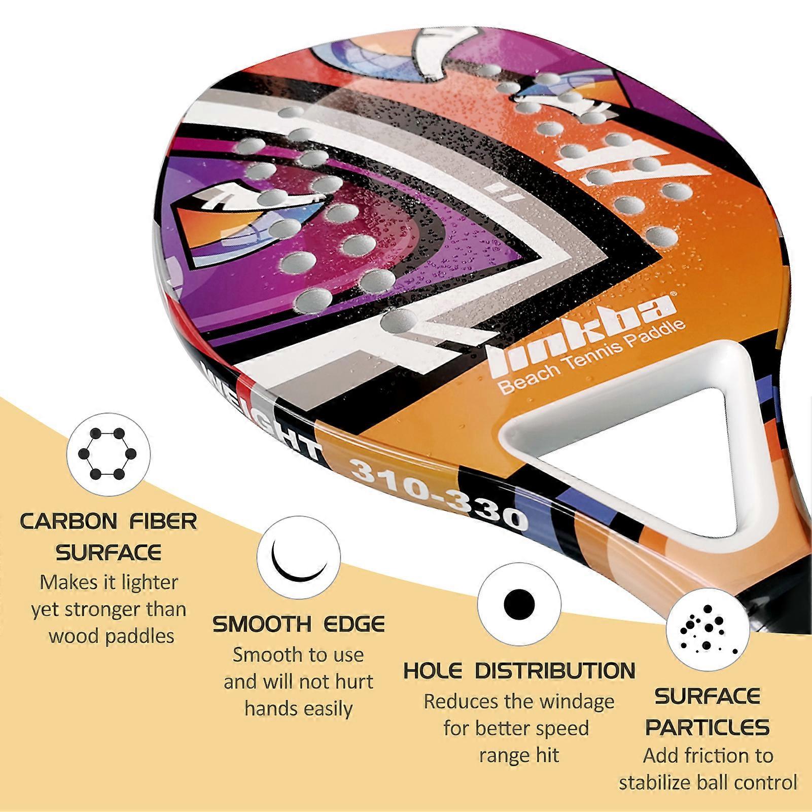 Beach Tennis Racket with Ergonomic Cushion Grip for Indoor and Outdoor ...