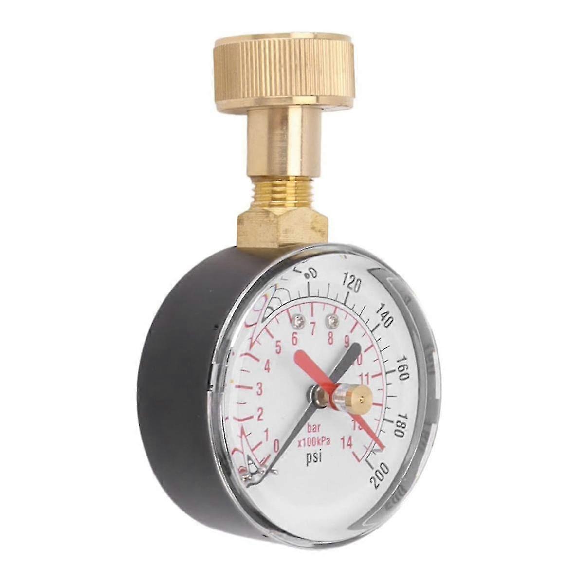 Water Pressure Gauge 0 to 200Psi Universal Water Pressure Test Gauge ...
