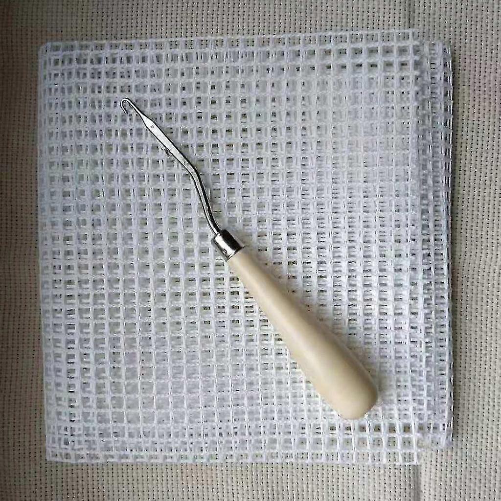 Free Pattern Rug Hooking Mesh Canvas Wooden Bent For Latch Hook Diy Kit ...