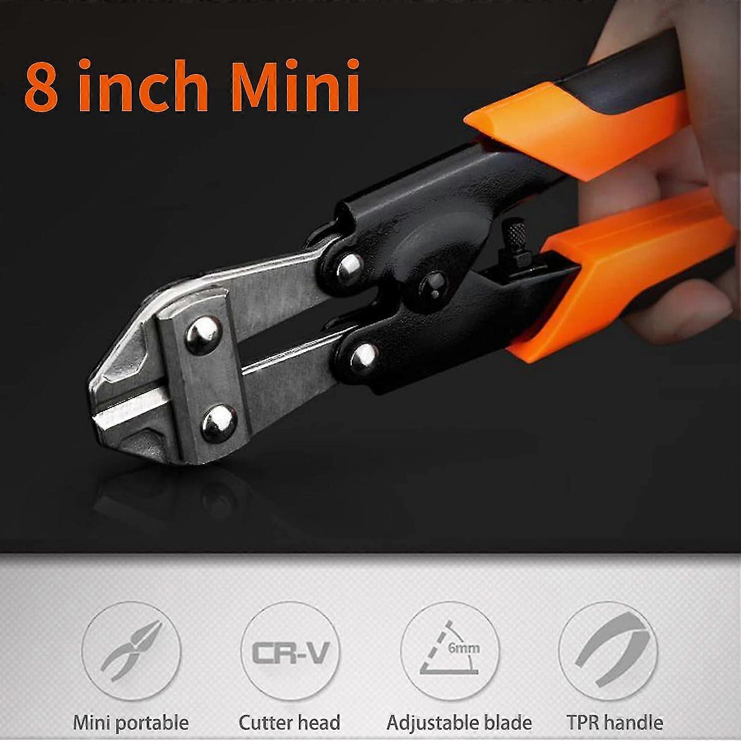 Steel Bolt Cutters - 8 Inch Mini Steel Wire and Bolt Cutter, Bolt ...