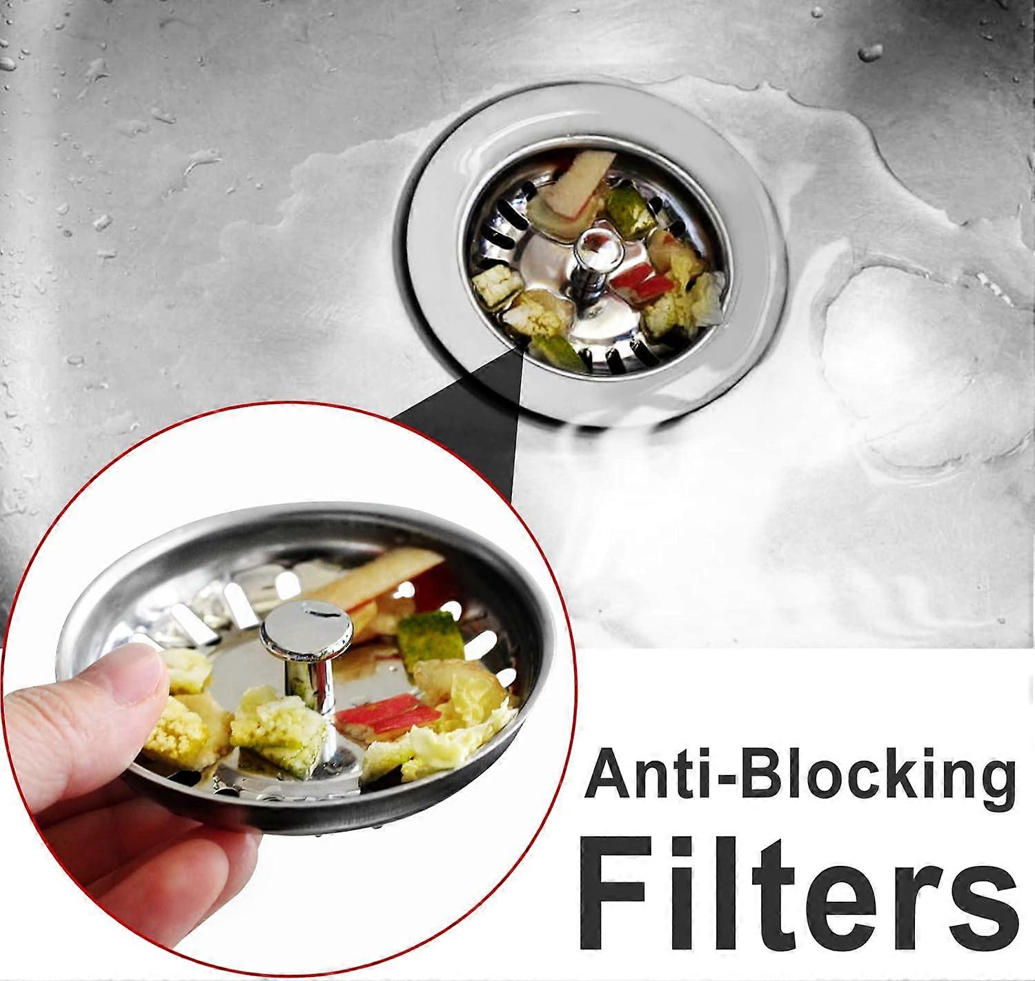 PB Sink Stopper Hole Strainer, 2 Pcs 80mm Stainless Steel Protector ...