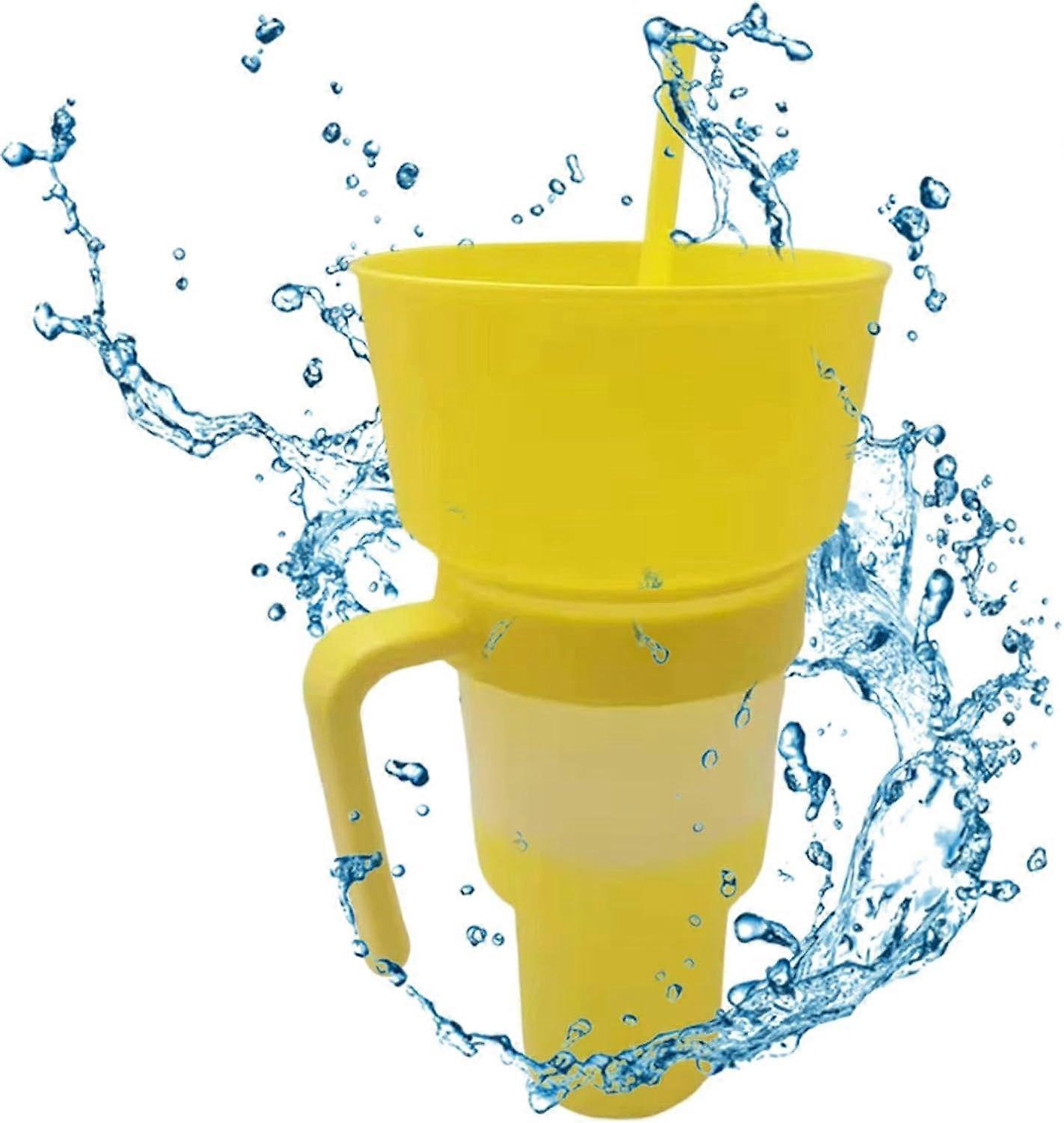 Snack Drink Cup,Cup Bowl Combo with Straw,2 in 1 Snack Tumbler,Portable ...