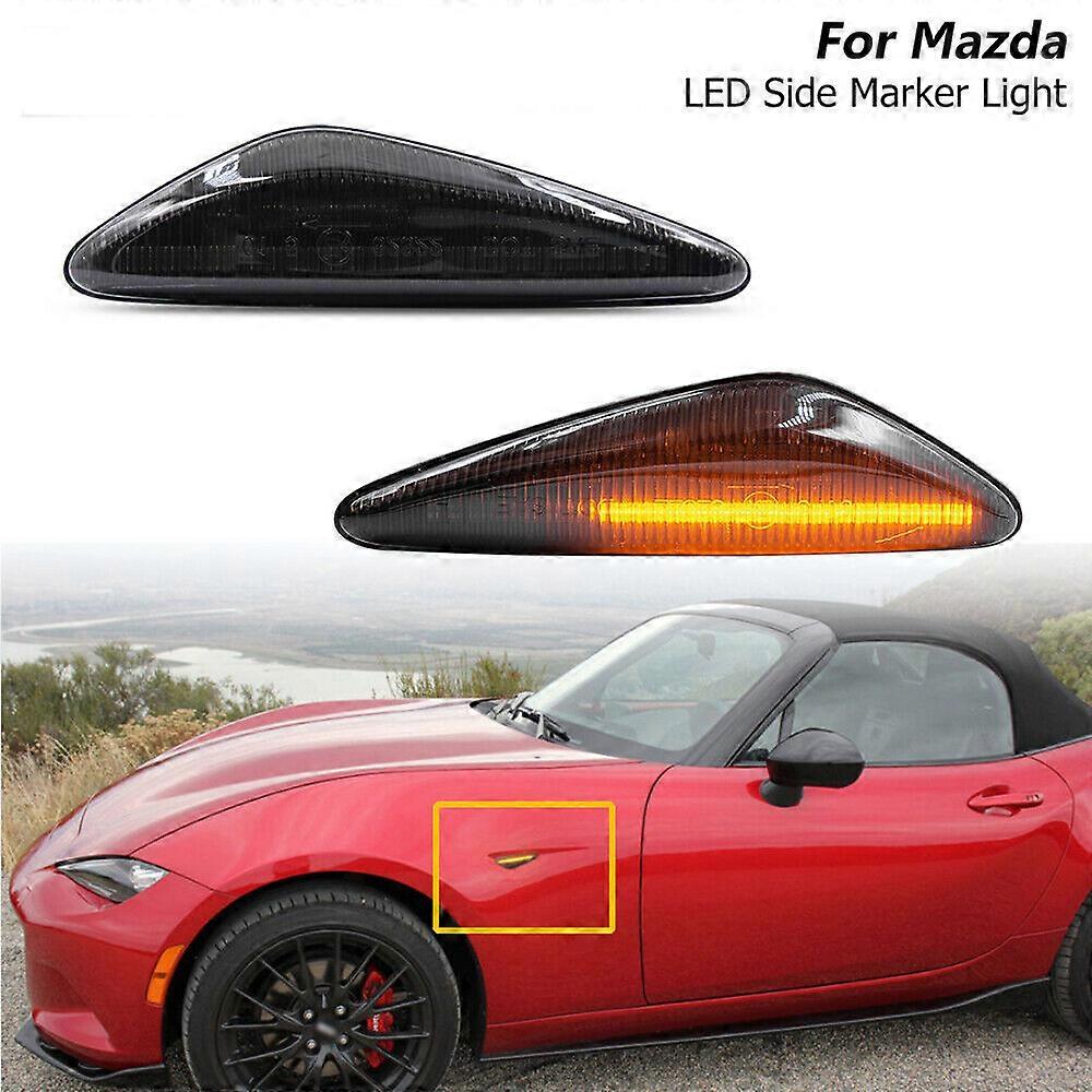 Sequential Smoked Led Side Marker Turn Signal Light For Mazda MX-5 ND ...