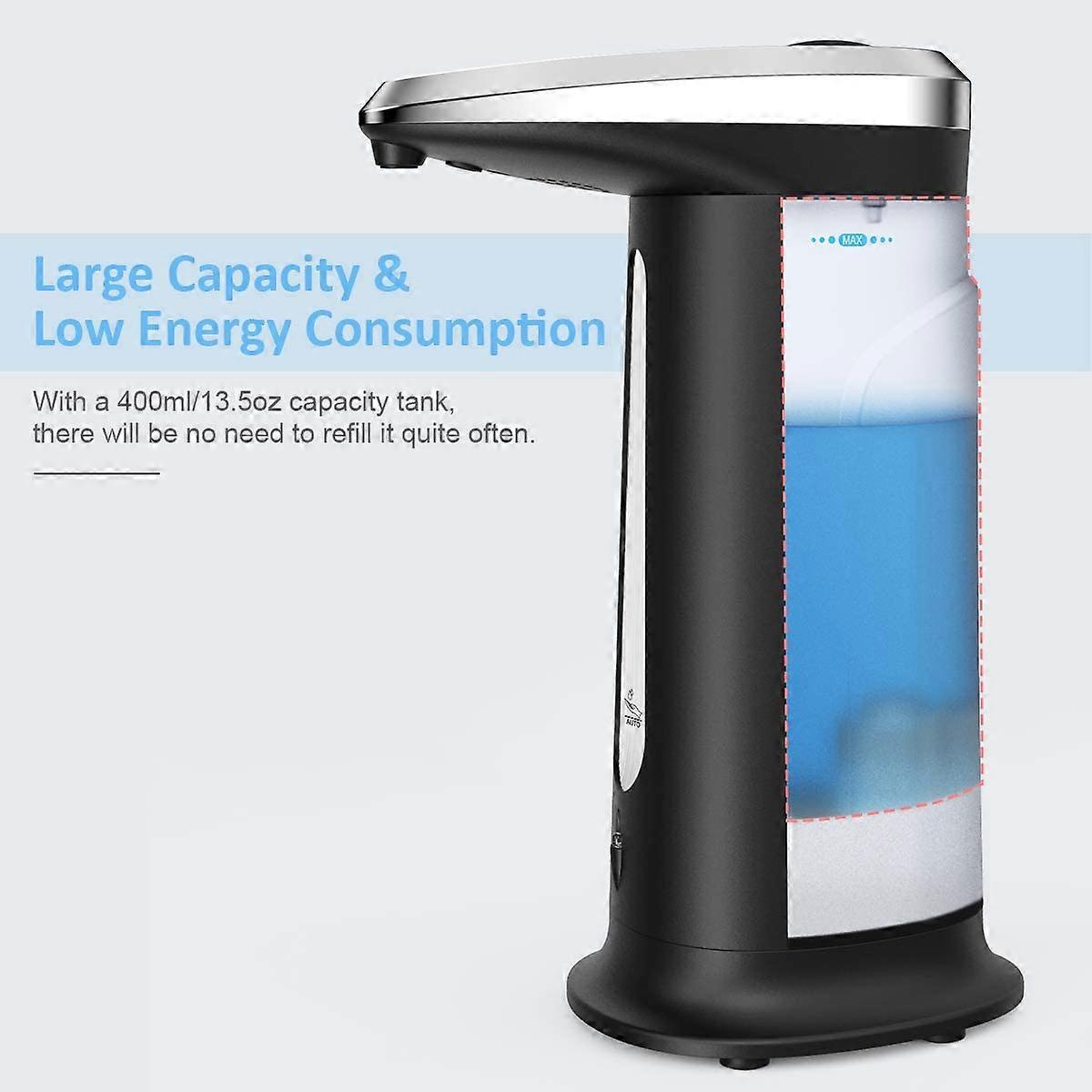 Automatic Hand Soap Dispenser 400ml Touchless ABS Sanitizer Liquid ...