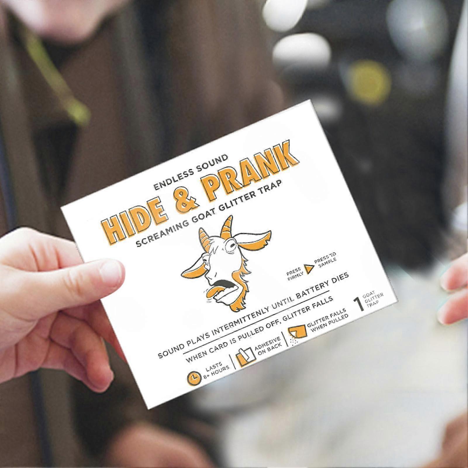 Hide & Prank Glitter Trap, 8-Hour Intermittent Goat Glitter Trap Card ...