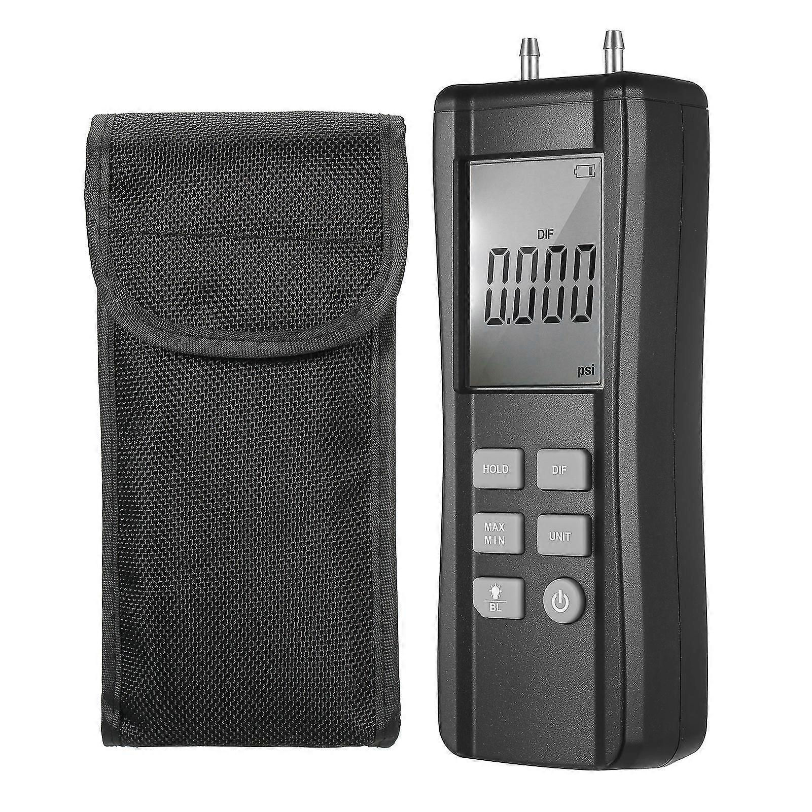 Professional Dual-port Digital Manometer Handheld Differential Pressure ...