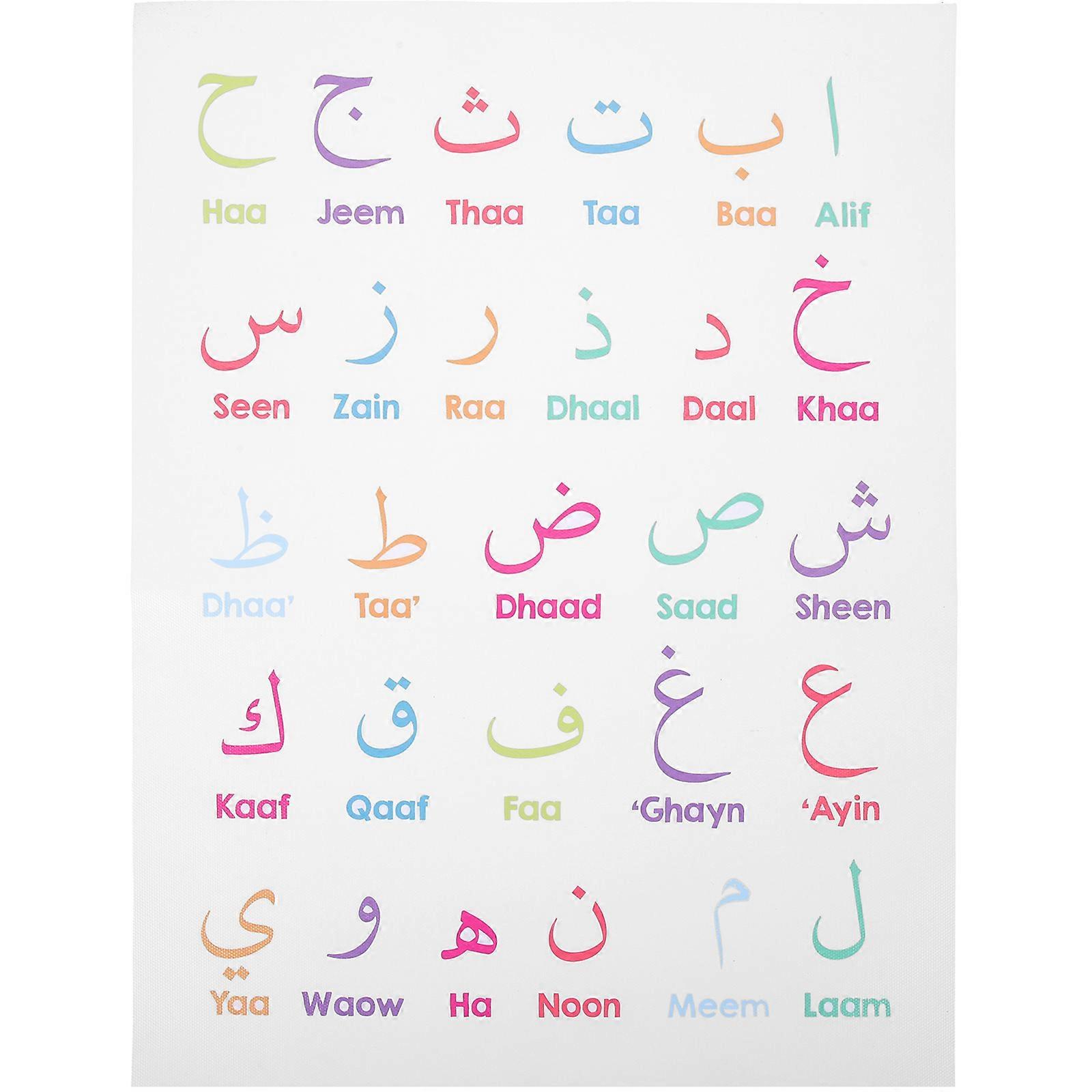 Arabic Alphabet Poster Educational Posters Kids Learning Wall Charts ...