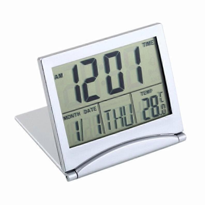 Folding Flap Travel Clock Digital Desk Clock Lcd Electronic Alarm Clock ...
