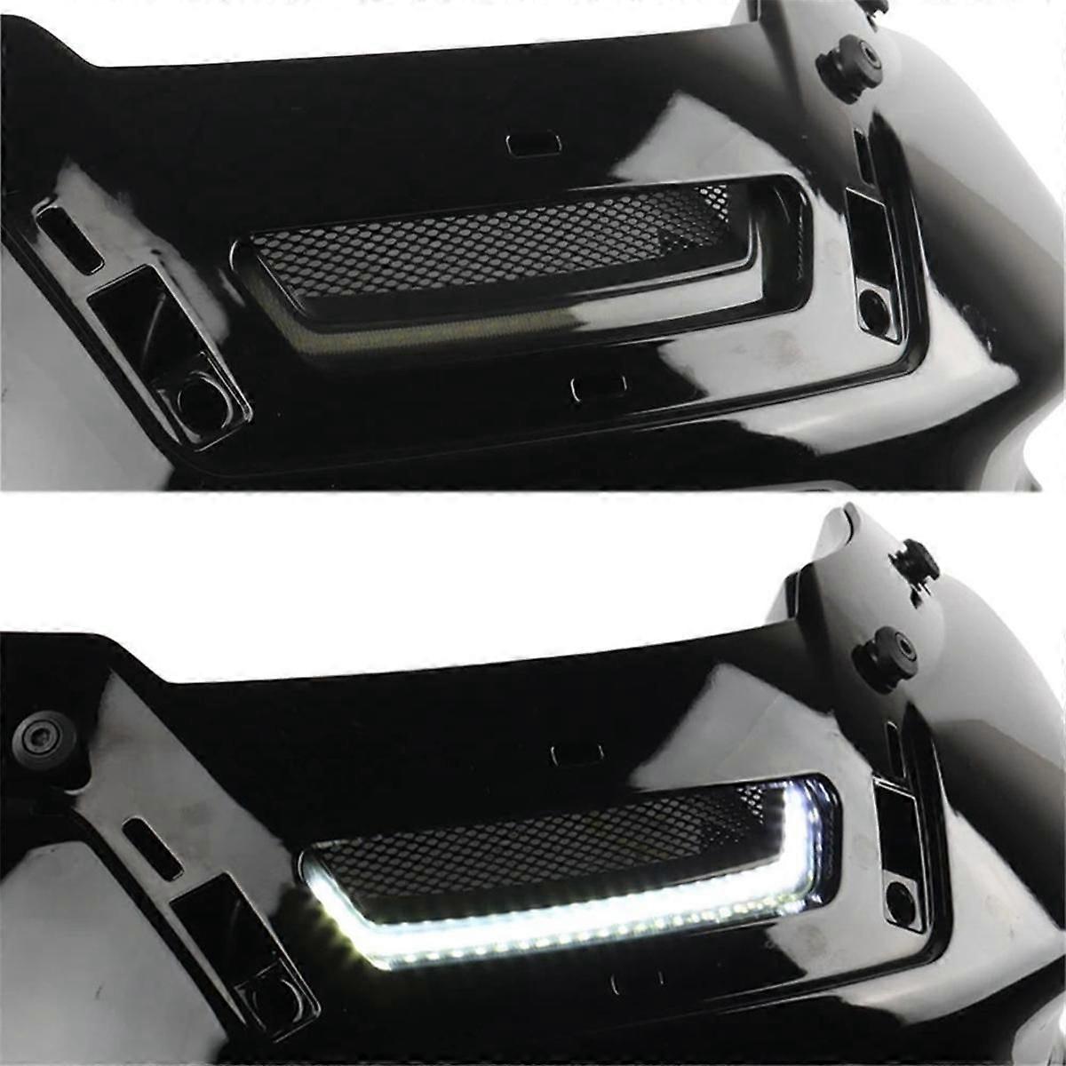Motorcycle White Tracer Headlight Vent Accent LED for Softail Low El ...