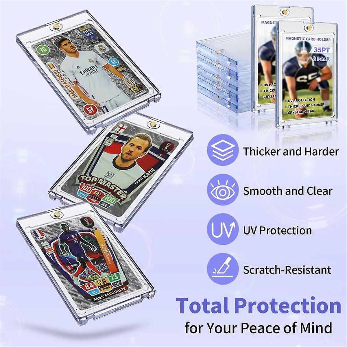 Magnetic Card Holders for Trading Cards, 10 Pack 35pt Sports Card ...