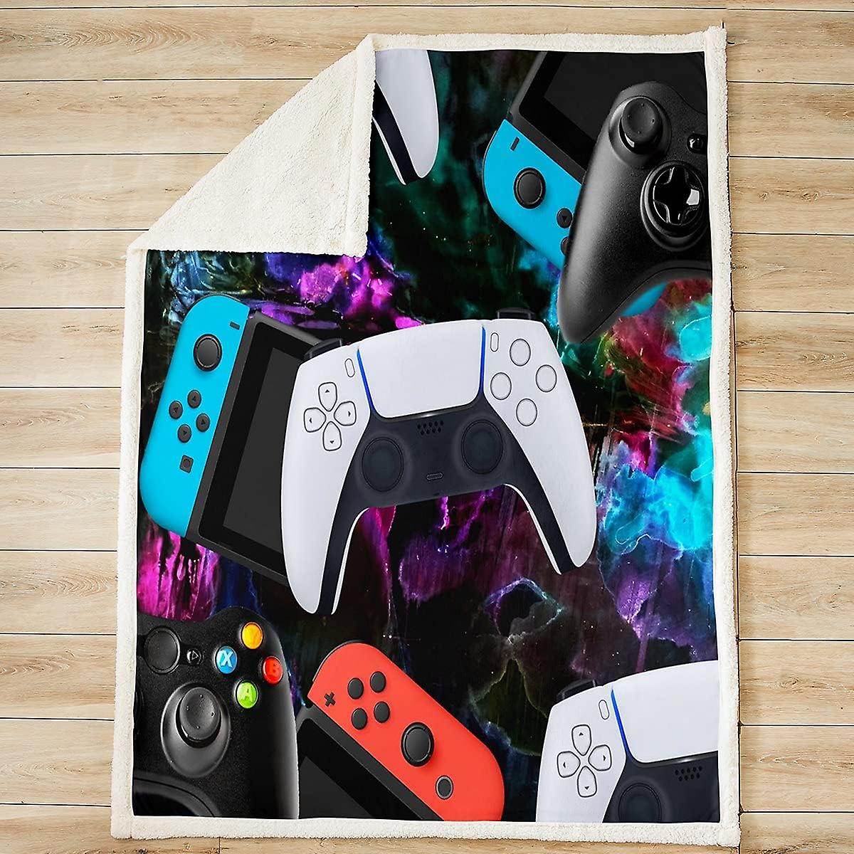 Gamer Fuzzy Filt För Bäddsoffa Gamer Gaming Sherpa Filt Barn Pojkar ...