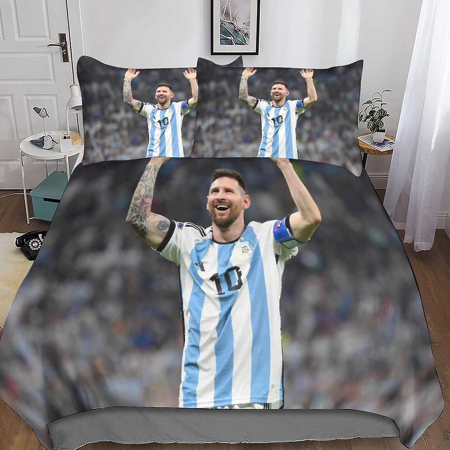 Lionel Messi 3D Print Quilt Cover Duvet Cover Set Single Print Duvet ...