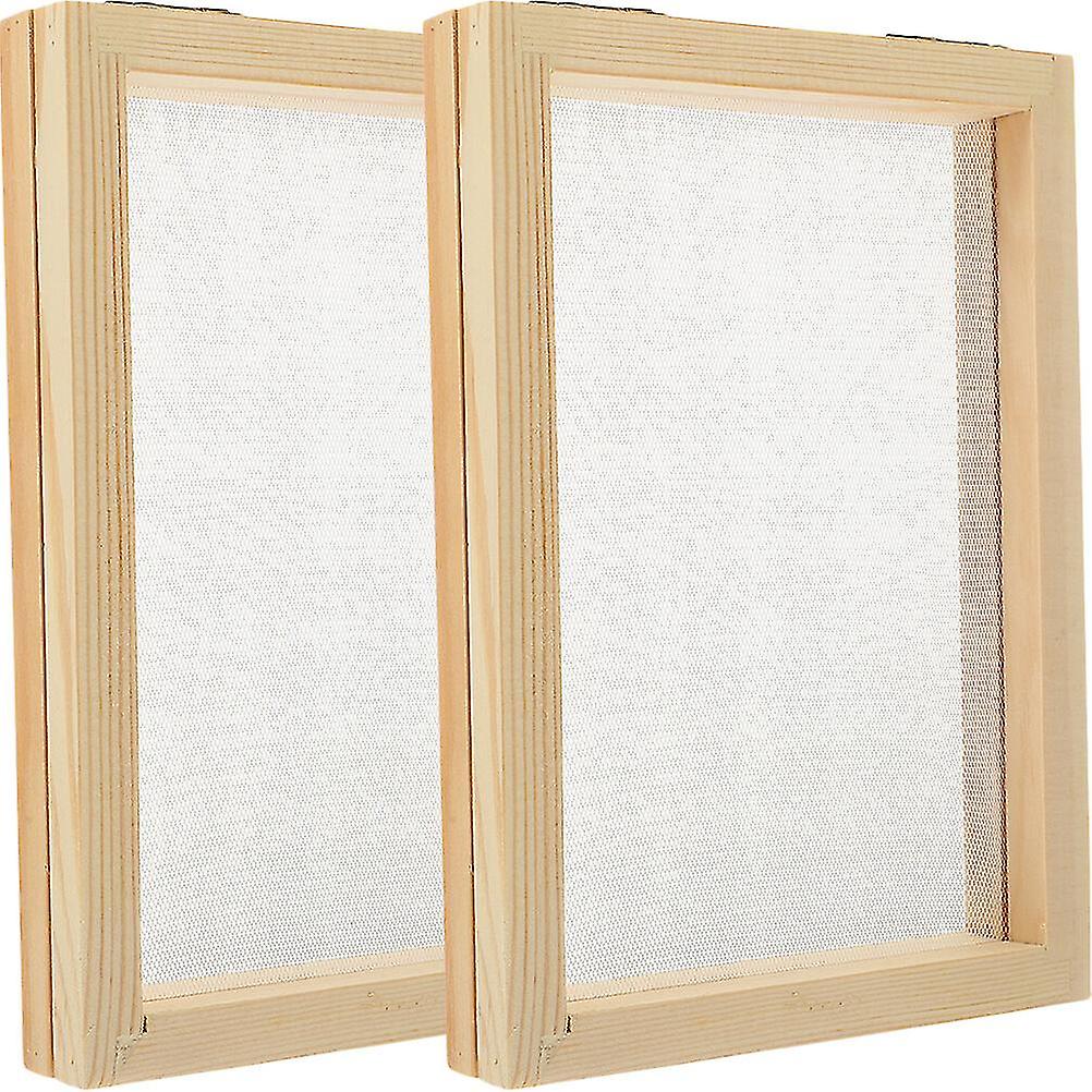 2pcs Wooden Paper Making Frame Diy Paper Making Wood Frame Diy Frame ...