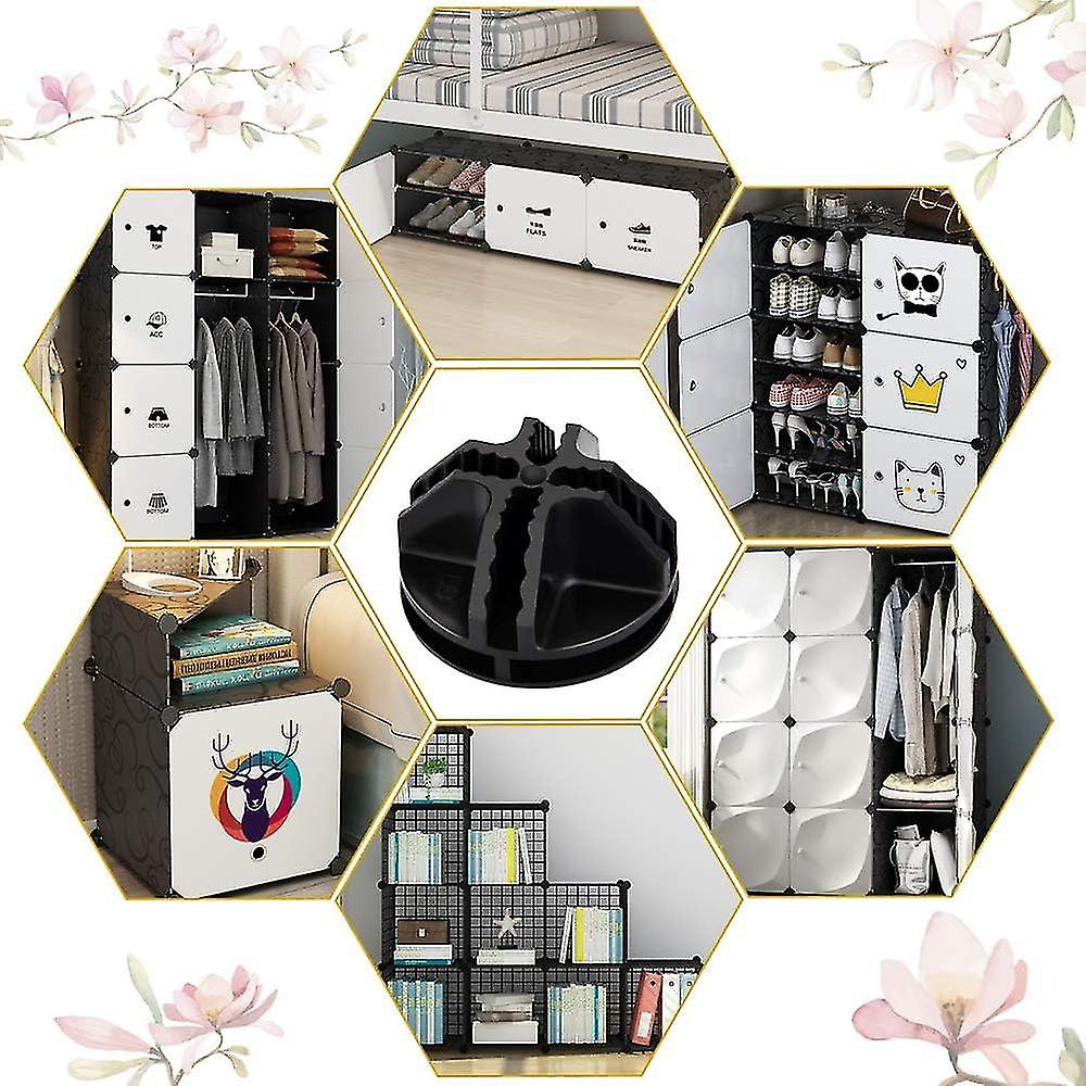 20PCS Wire Cube Plastic Connectors Black Interlocking Plastic Connector ...