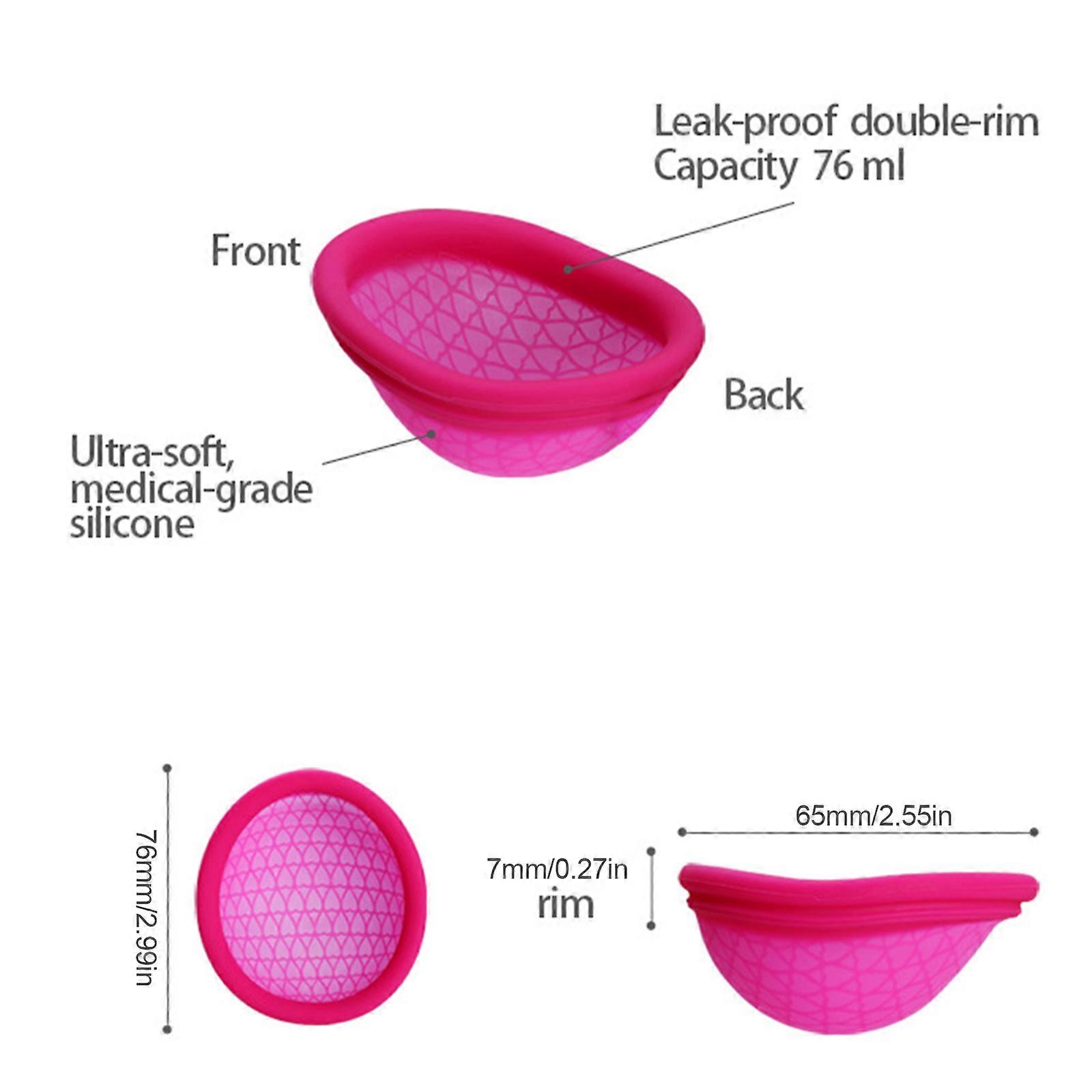 Feminine Menstrual Disc Reusable Leak Proof Silicone Cup | Fruugo UK