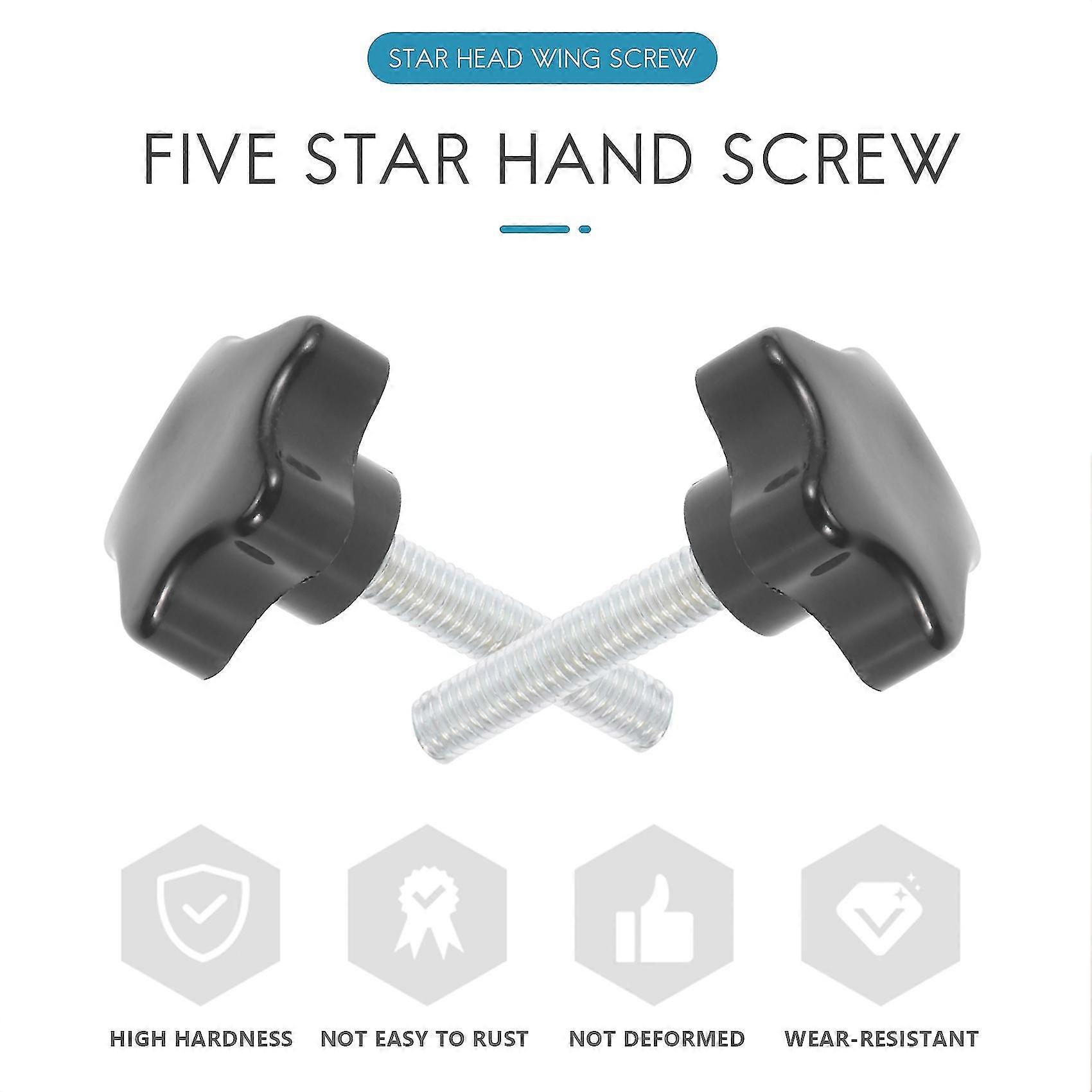 M8 x 40mm Screws Star head Wing screw Clamp knob handle black | Fruugo UK