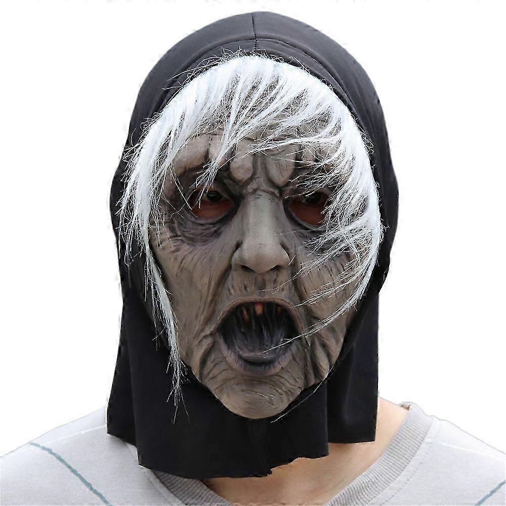 The Evil Witch Curling Tongue Scary Mask Halloween Party Fancy Dress ...