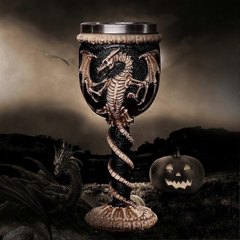 Resin Stainless Steel Skull Goblet Retro Claw Wine Glass Gothic Glasses ...