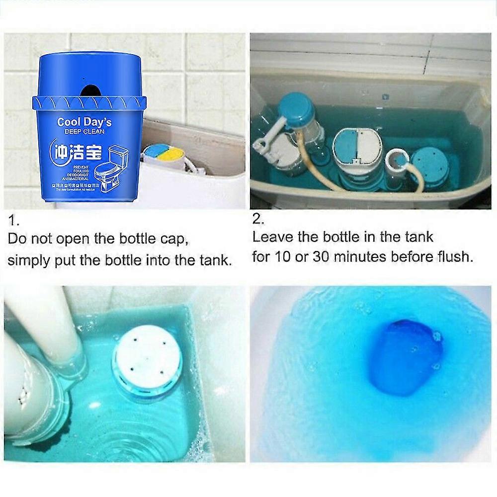 Automatic Toilet Cleaner Deodorizer Effective Lemon Fragrance Blue ...