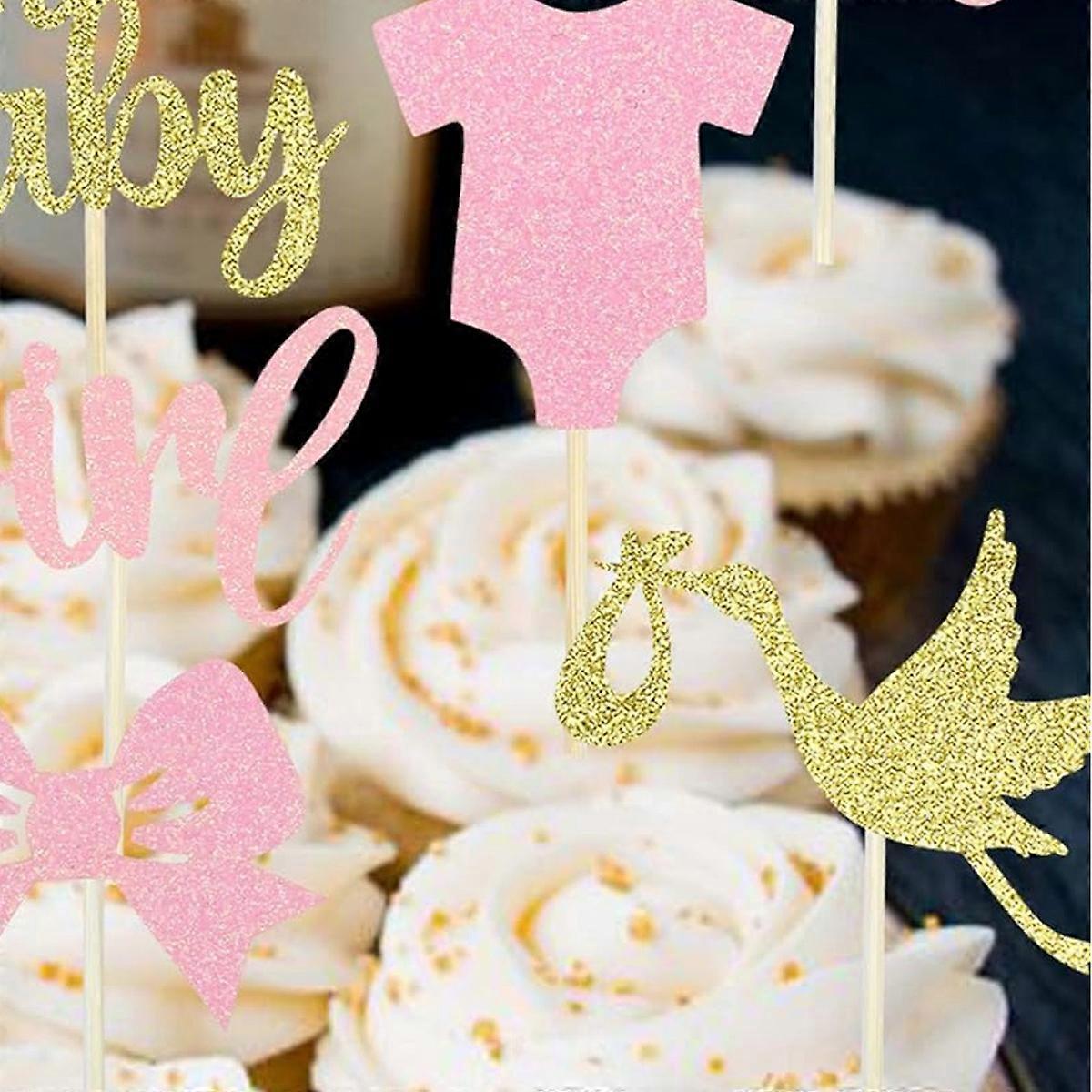 26 PCS Cupcake Toppers, Its a Girl Cupcake Toppers Set, Pacifier ...