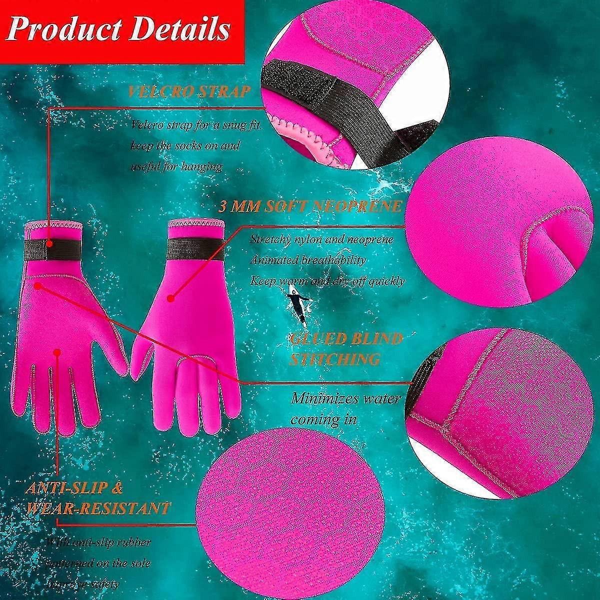 Wetsuit Gloves 3mm Neoprene Diving Gloves Women's Kids Warm Anti-slip Scuba Diving Gloves ...