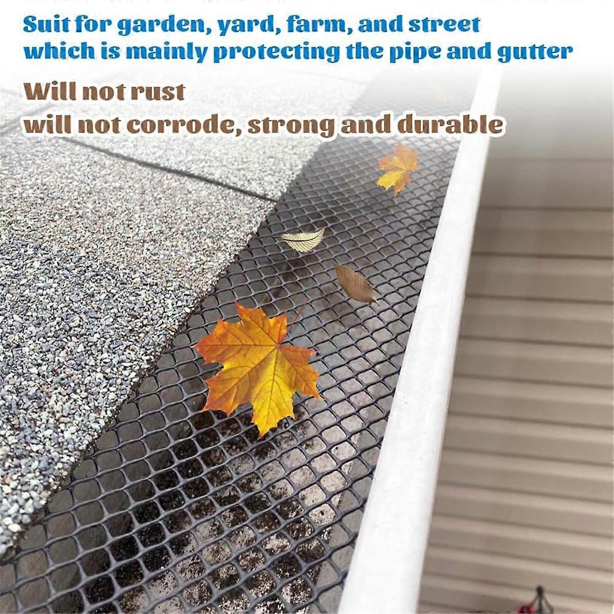 4Pack Gutter Guard Mesh Rolls, 20 Feet Gutter Leaf Guards with 40 Clip ...