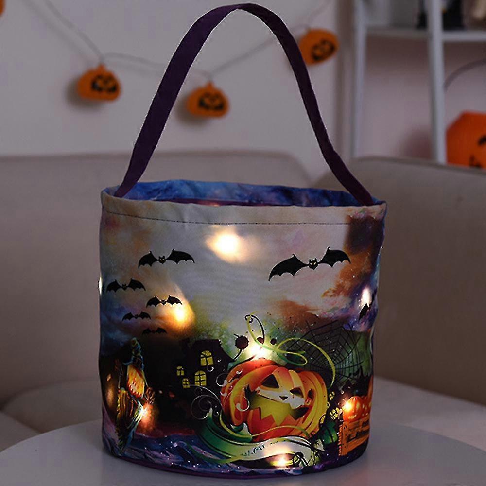 Carnival glowing candy bag with led light string portable trick or ...