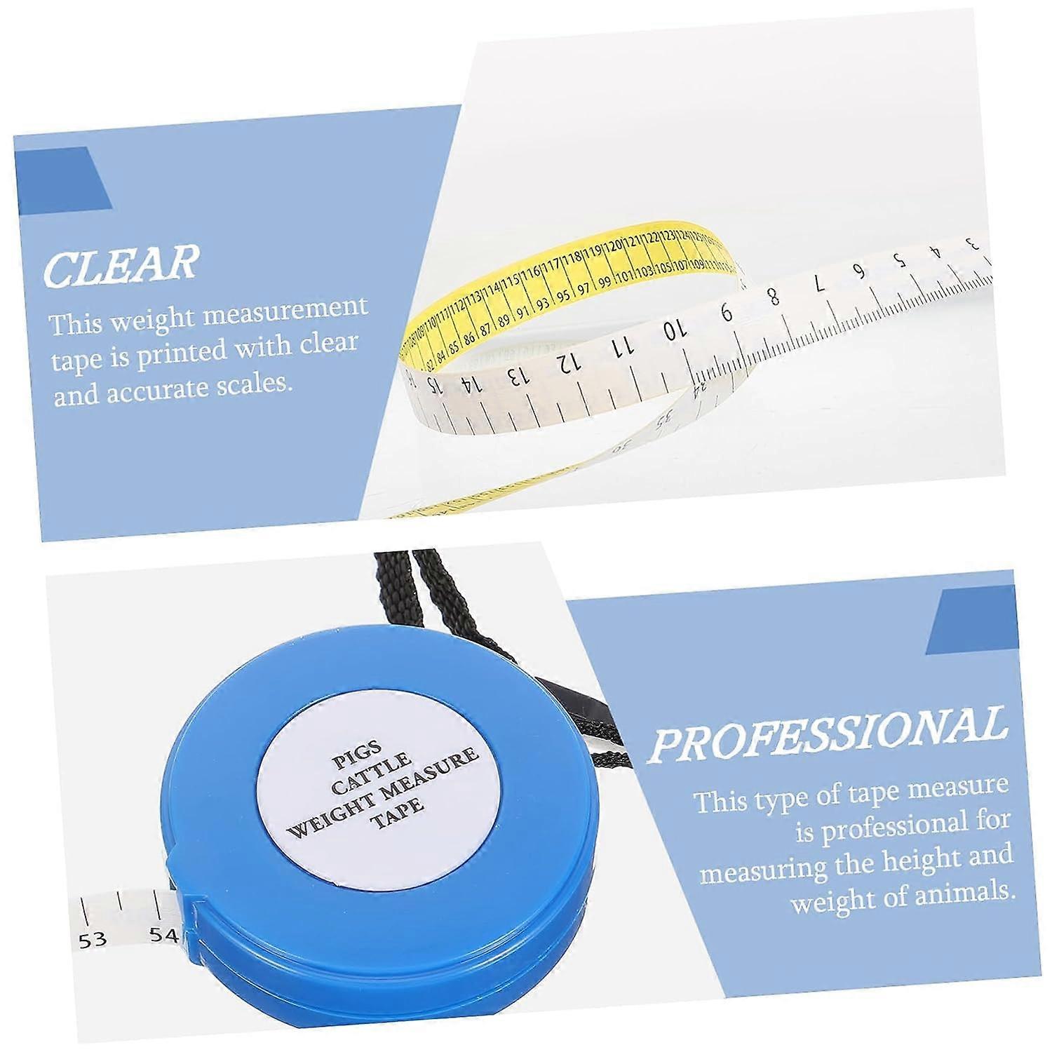 Acrylic Blue Livestock Tape Measure Cattle Weight Tape Measure Tape ...