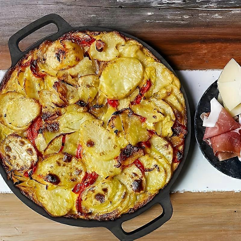 1pc, Cast Iron Roti Tawa, Double Handled Cast Iron Crepe Pan For Dosa ...