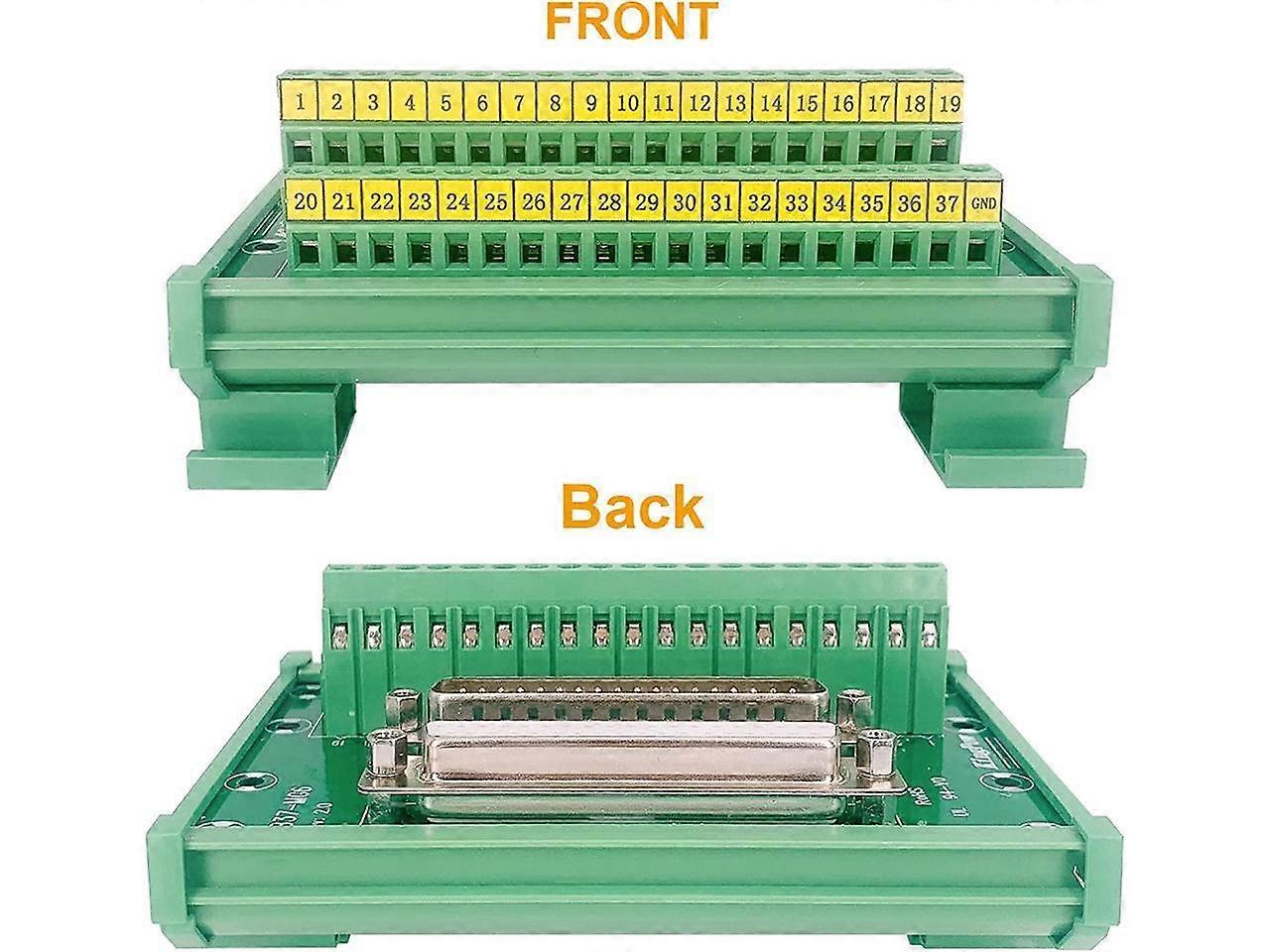 DB37 Male/Female D-SUB Din Rail Mount Interface Module, RS232 D-SUB ...