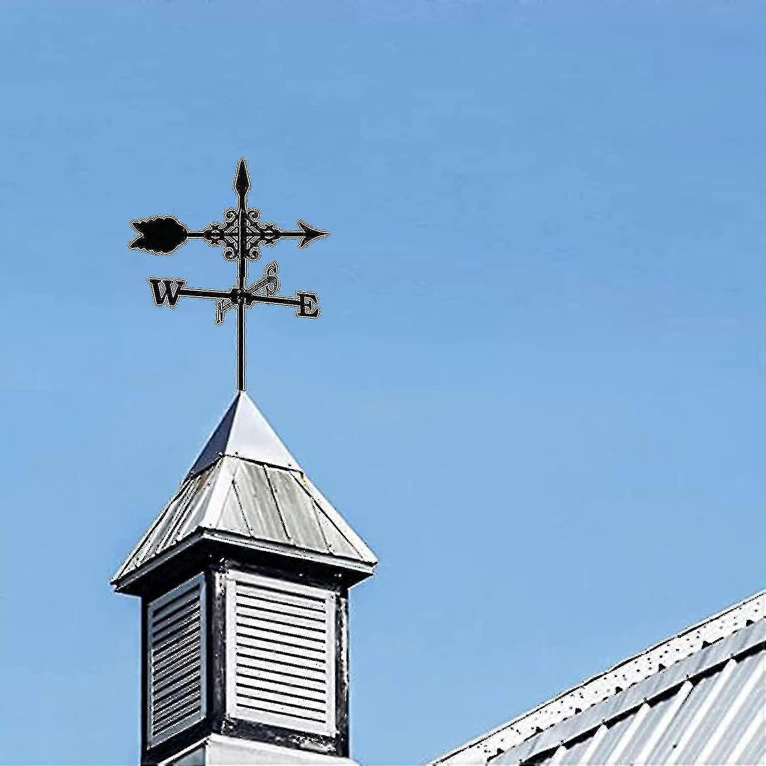 Metal Weathervane With Arrow Ornament, Garden H-Stake Weather Vane Wind ...