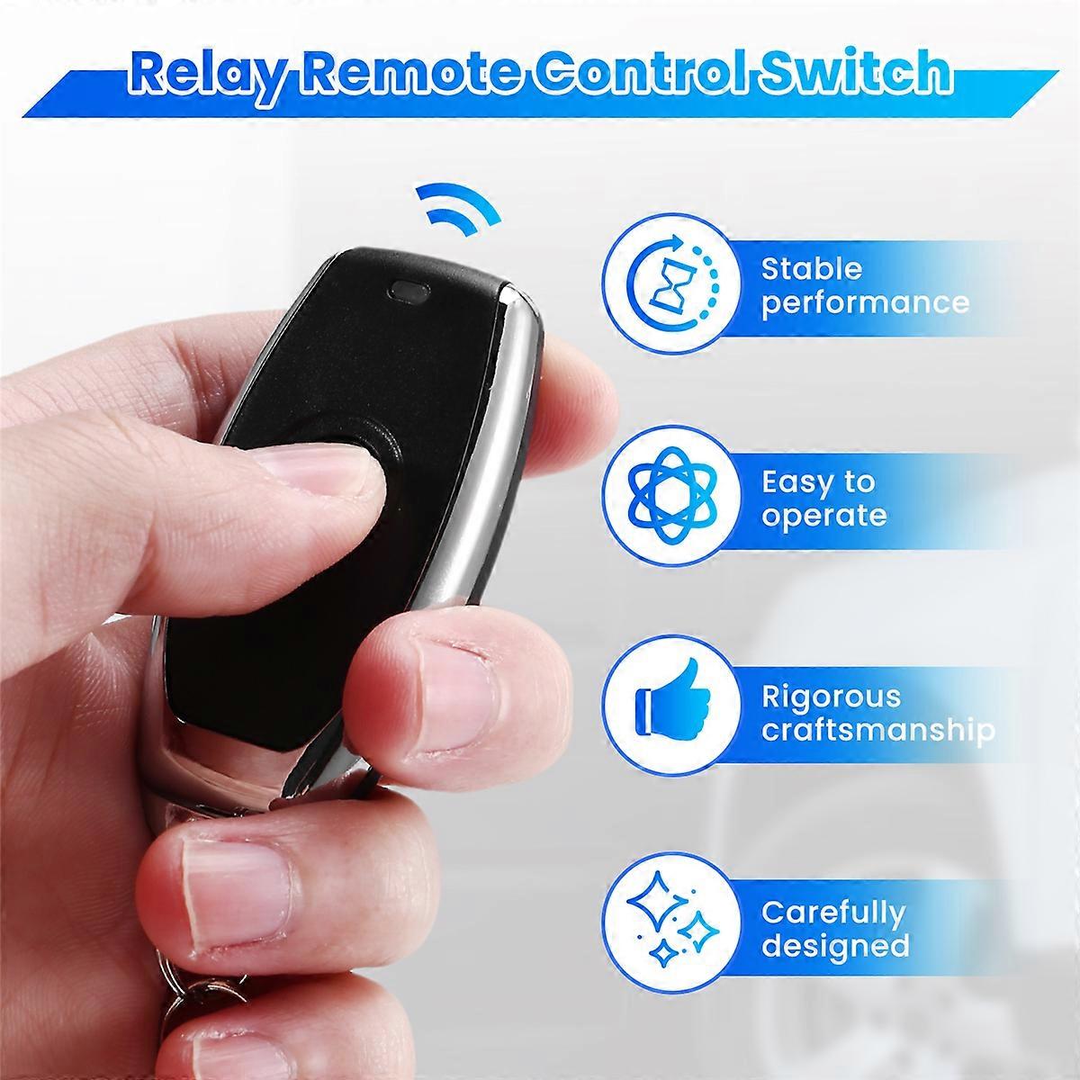 DC4V-12V Wireless Relay Remote Control One Key Switch Receiver mitter ...