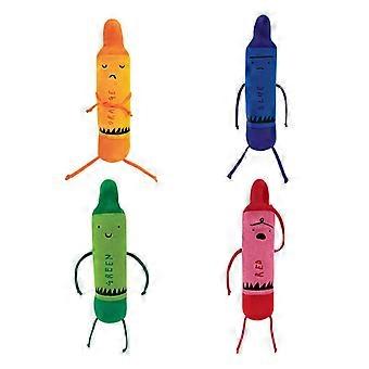4pcs/set The Day the Crayon Quit Book Plush Toys Cute Soft Stuffed Red ...