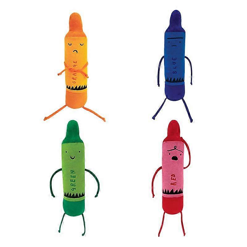 4pcs/set The Day the Crayon Quit Book Plush Toys Cute Soft Stuffed Red ...