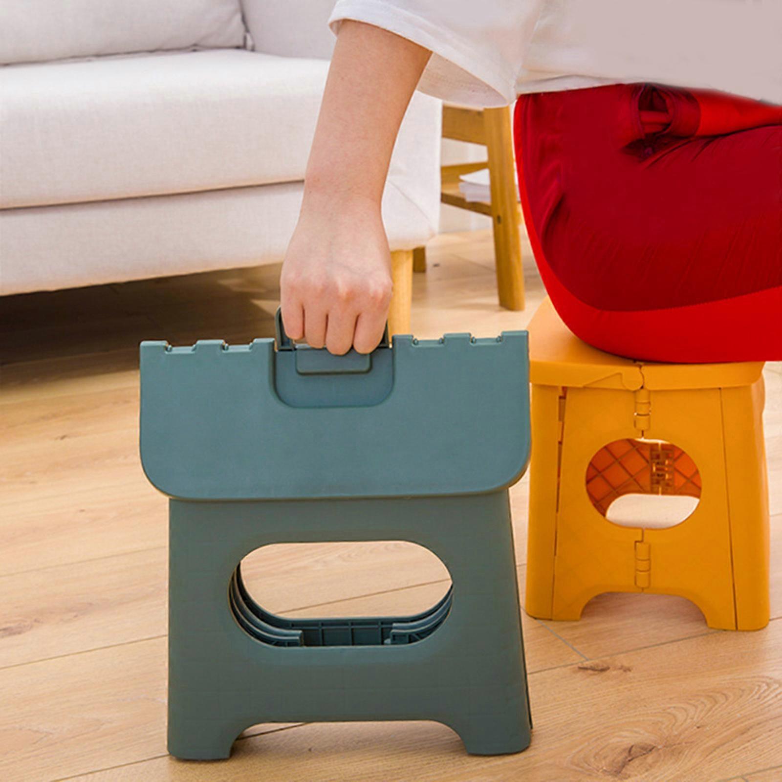 Plastic Folding Step Stool with Handle Portable Collapsible Small ...