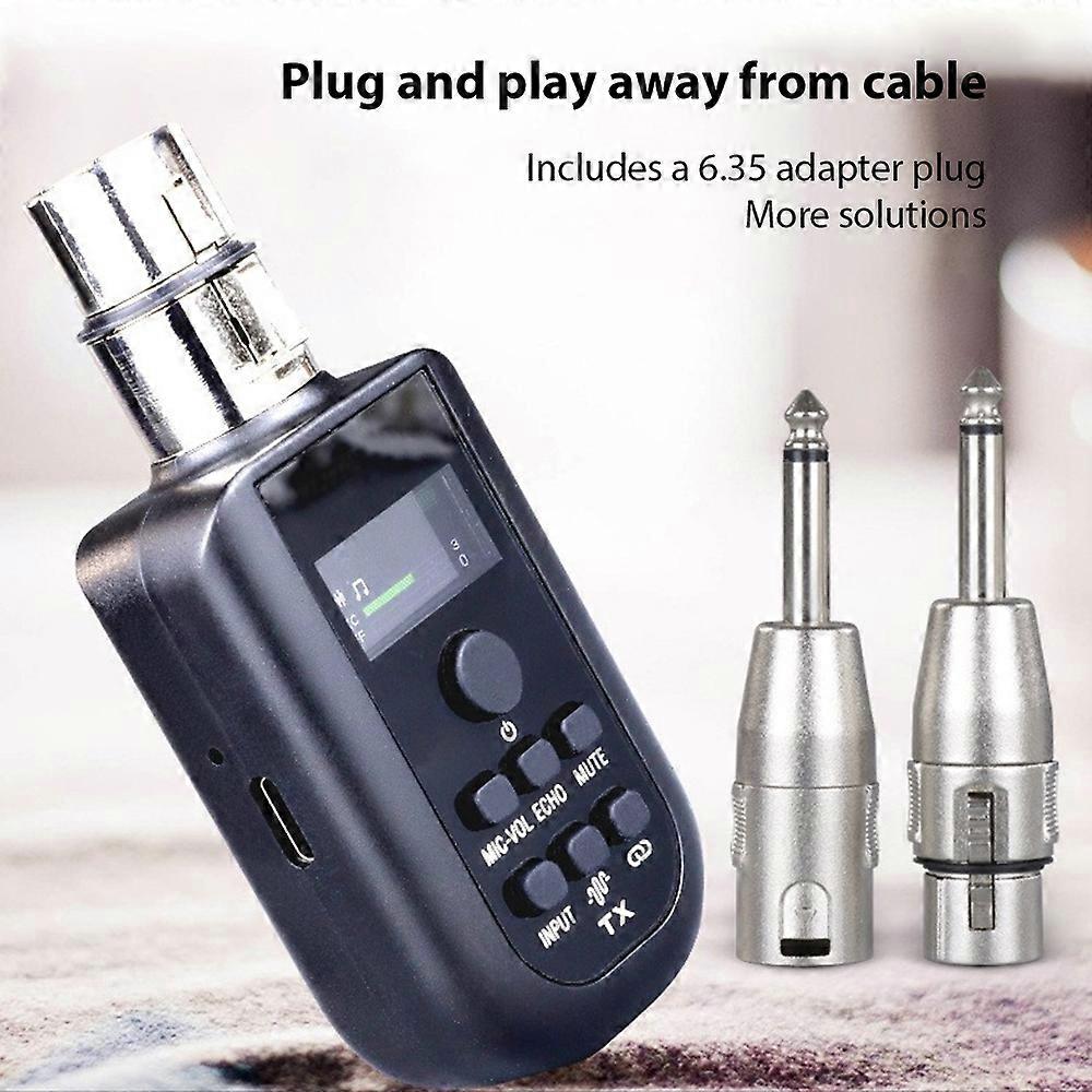 UHF Wireless Xlr Mic Transmitter and Receiver System for Audio Mixer ...