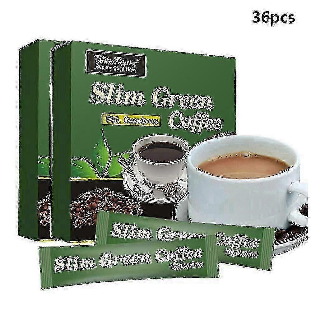 18-54pcs Teabags Slim Green Coffee With Ganoderma Control Weight Weight ...