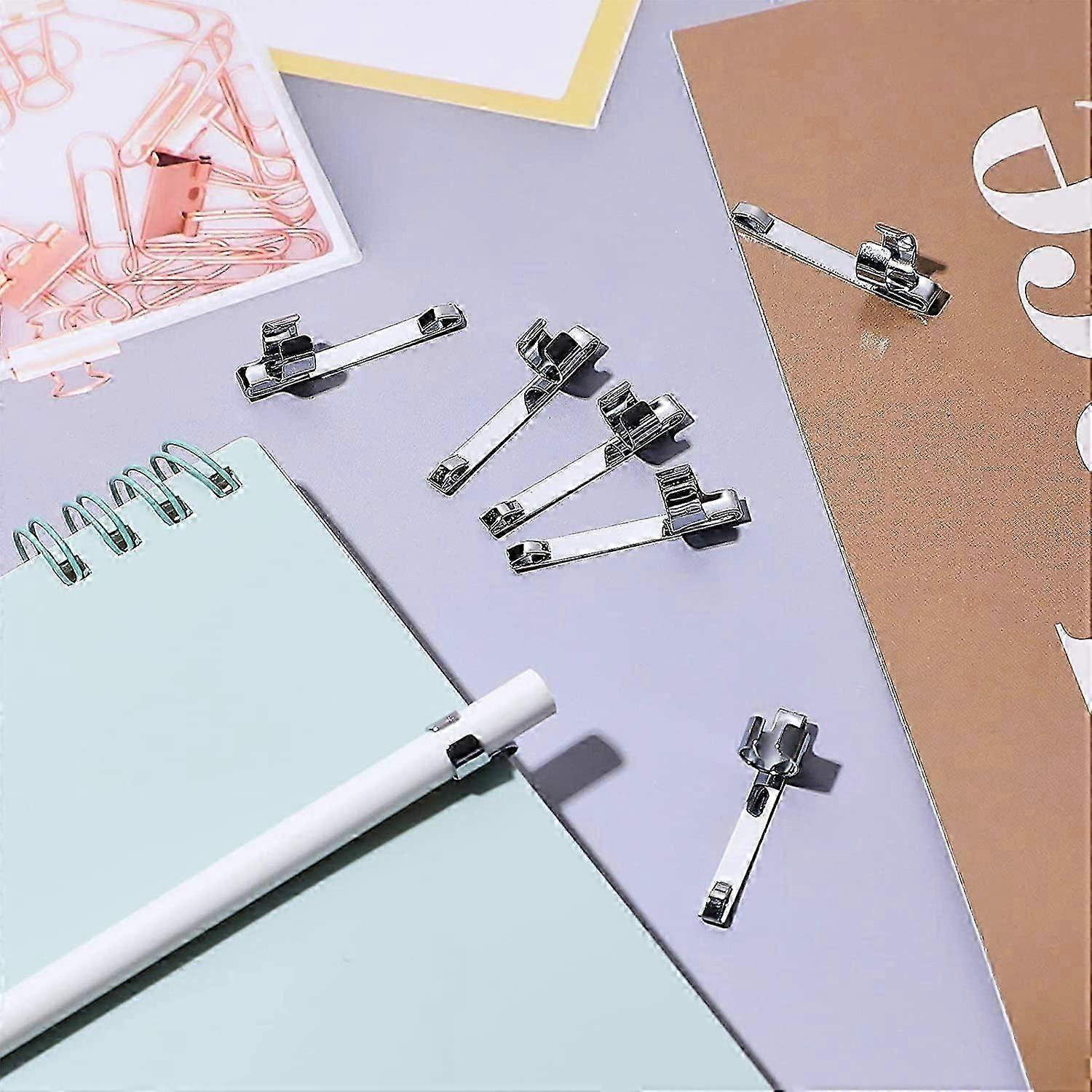 Metal Pencil Clips Slide on Pencil Pocket Clips Snap in, Pencil Holder ...