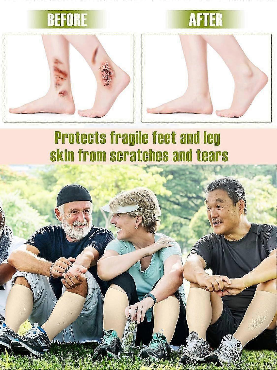 4 Pairs Elderly Leg Skin Protector Sleeves Sensitive Thin Skin from ...
