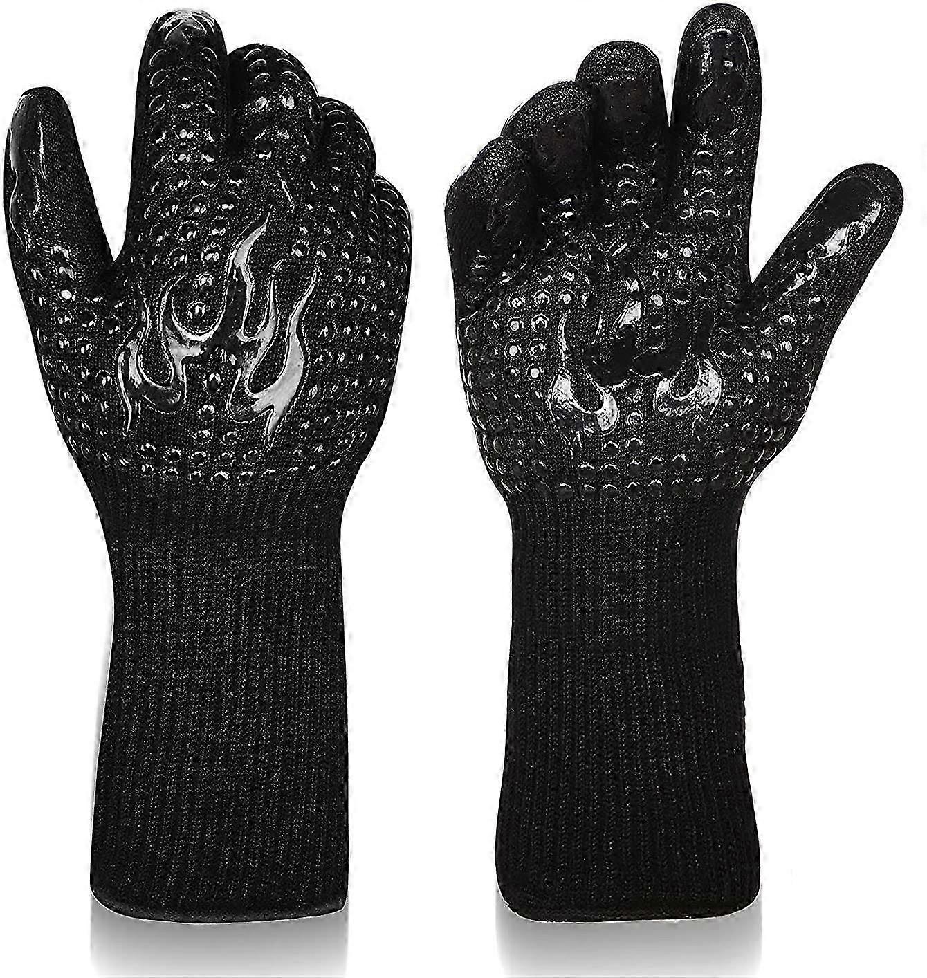 Grill Gloves, Bbq Grill Gloves, Heat-Resistant, Food-Grade Kitchen ...